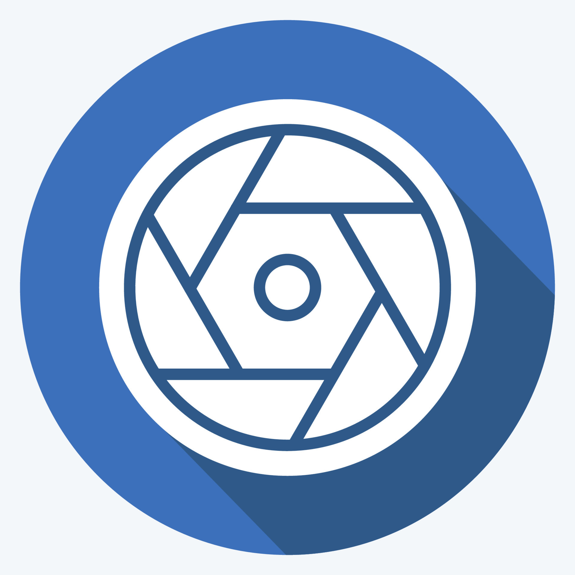 Icon Camera Lens. related to Photography symbol. long shadow style. simple design editable ...