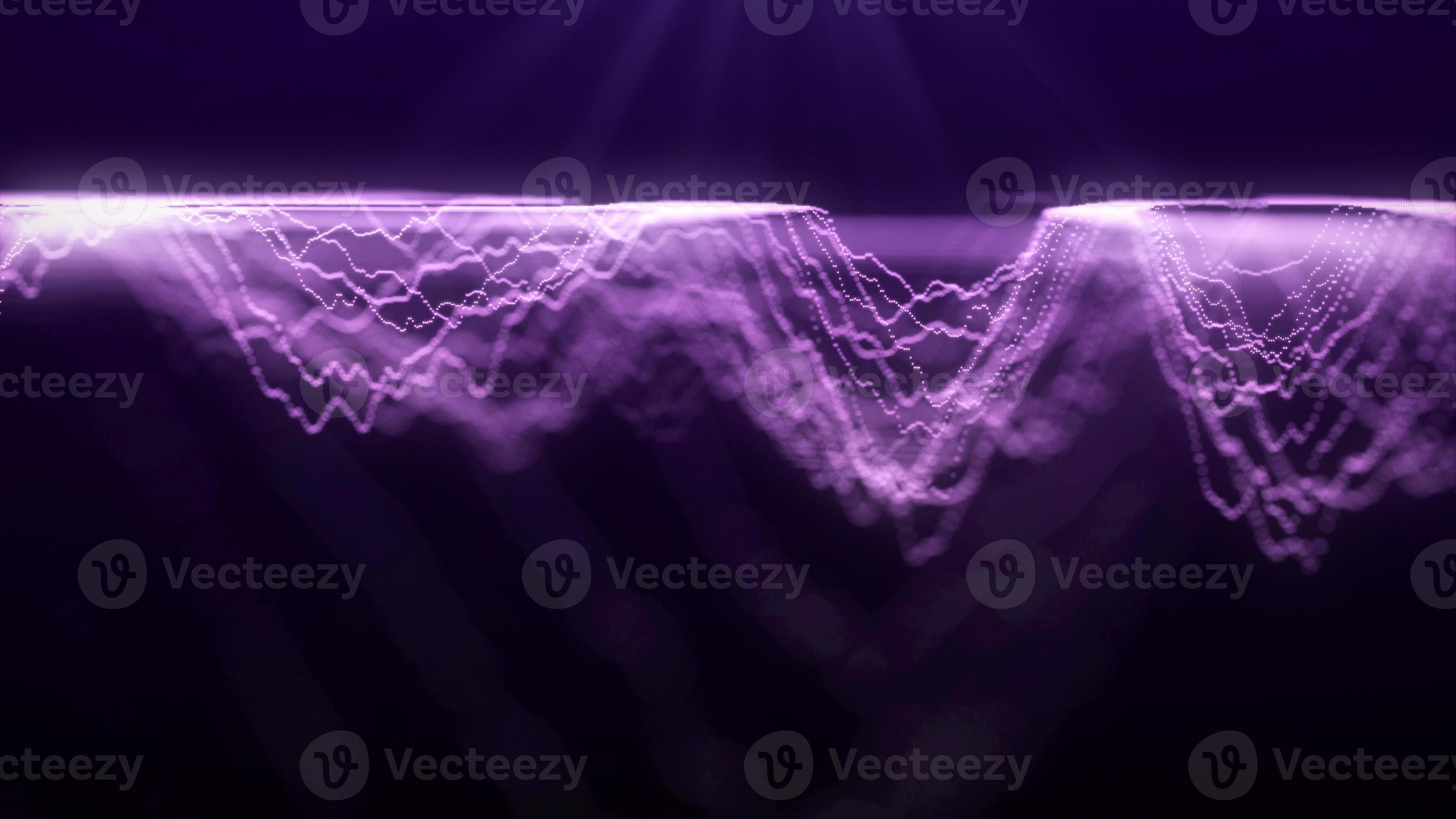 Abstract background with purple dynamic wave. Visualization of the data ...
