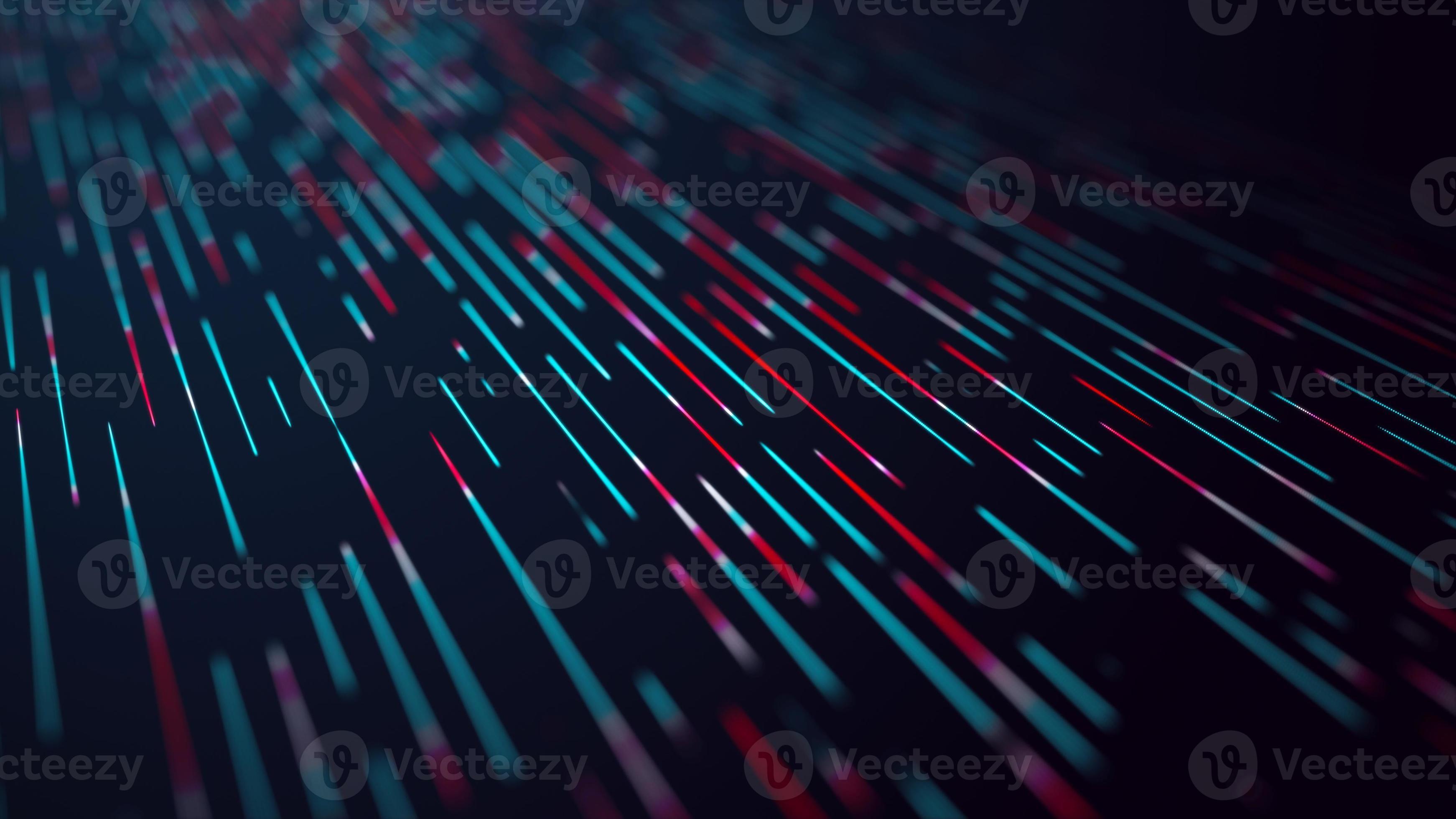 Abstract blue background of a particle stream. Digital technologies of ...