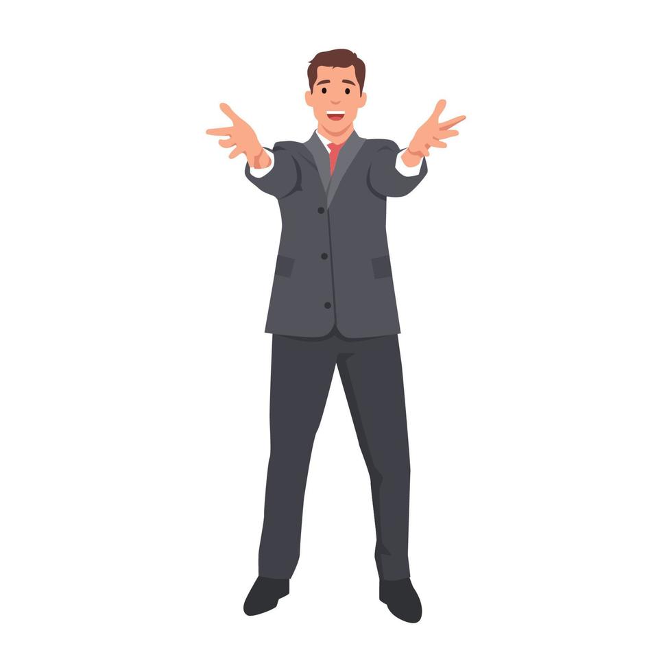You are welcome Cheerful business man gesturing welcome sign and ... You are welcome Cheerful business man gesturing welcome sign and ...