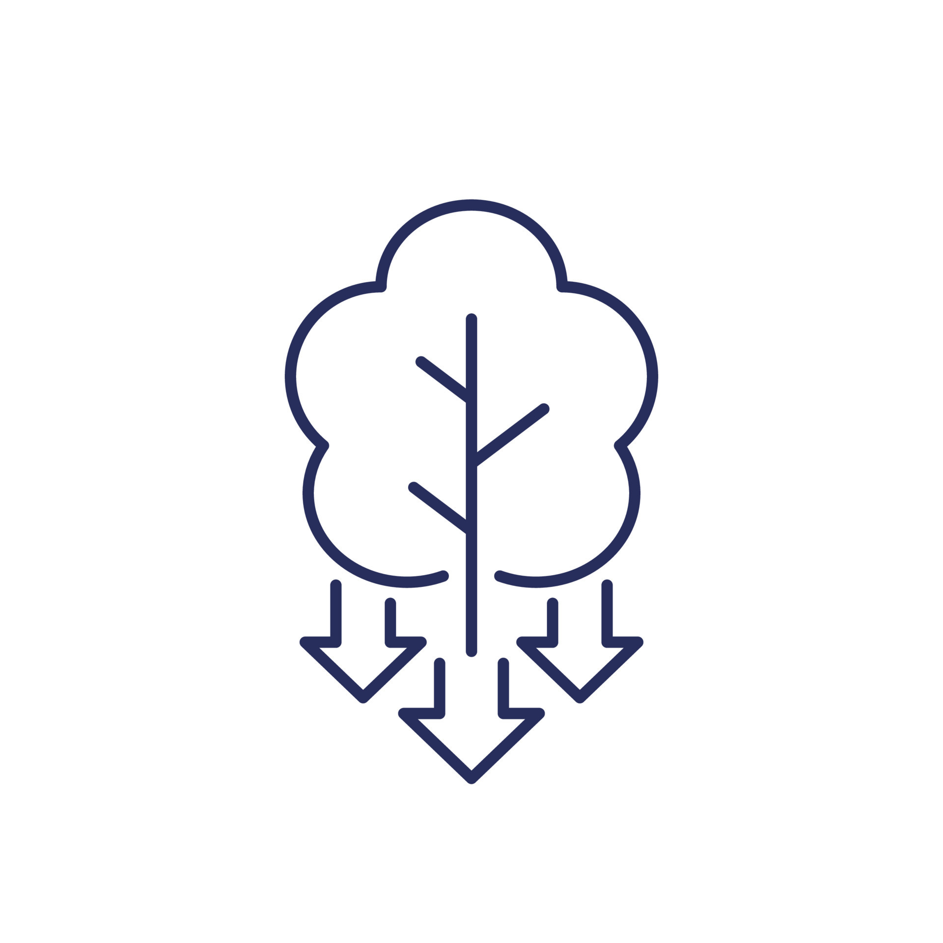 deforestation line icon, decrease in forest areas 17112395 Vector Art at Vecteezy