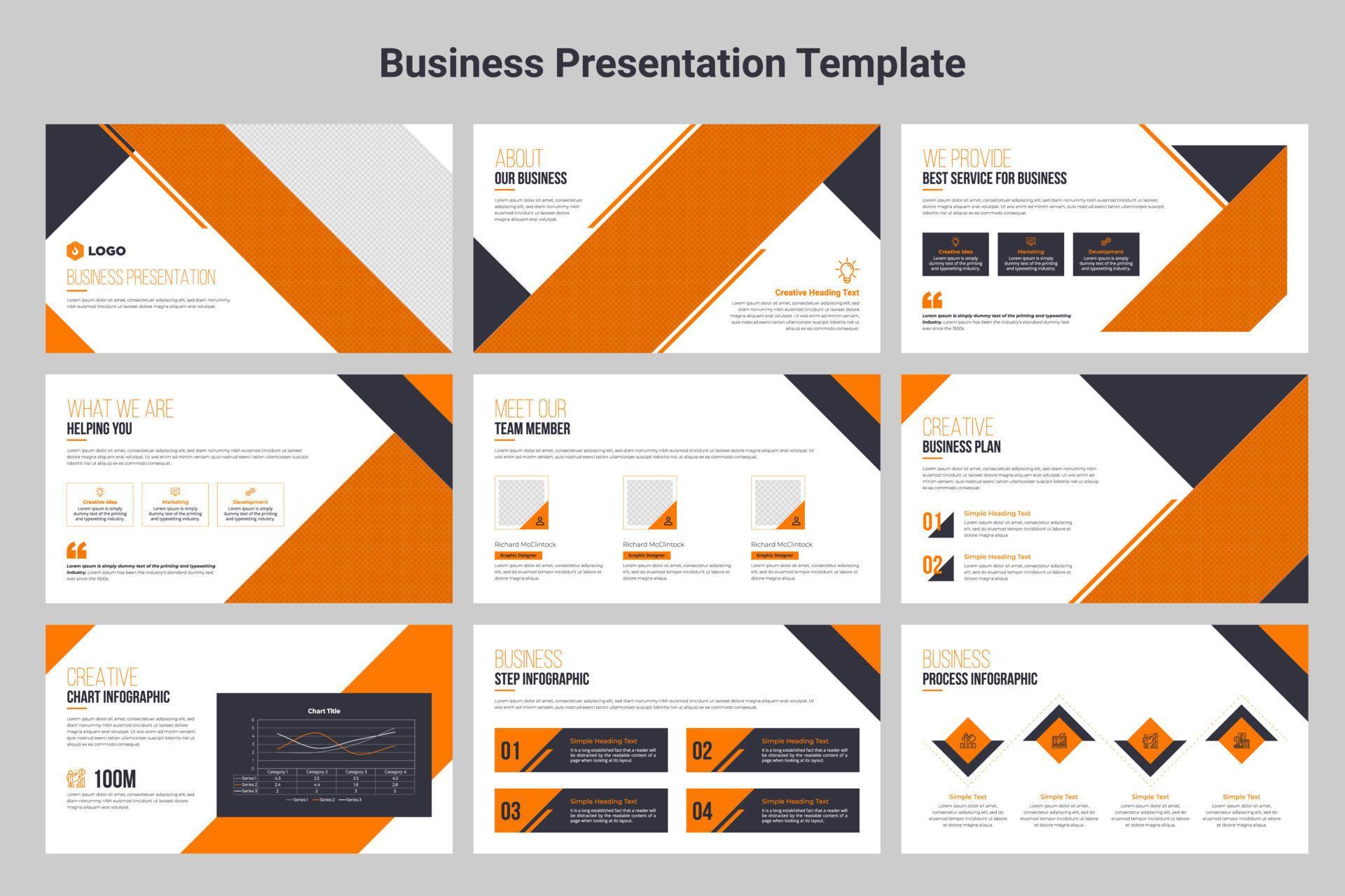 Creative business PowerPoint presentation slides template design. Use for modern keynote ...