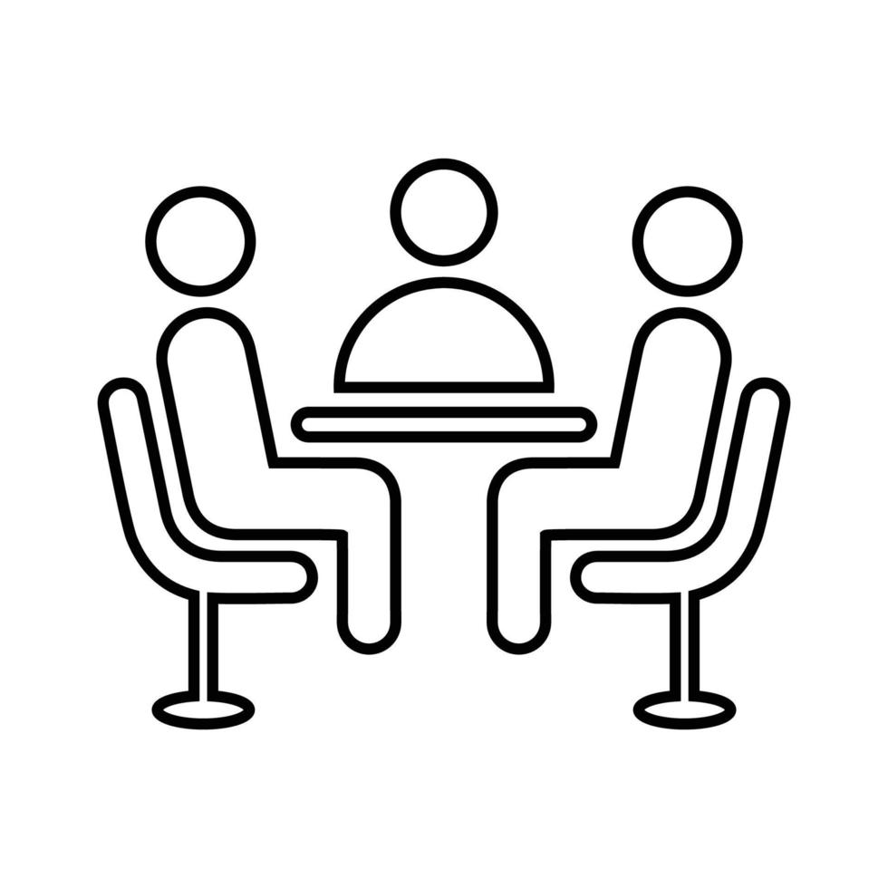 Interview Meeting Teamwork Outline Icon 17113264 Vector Art At Vecteezy