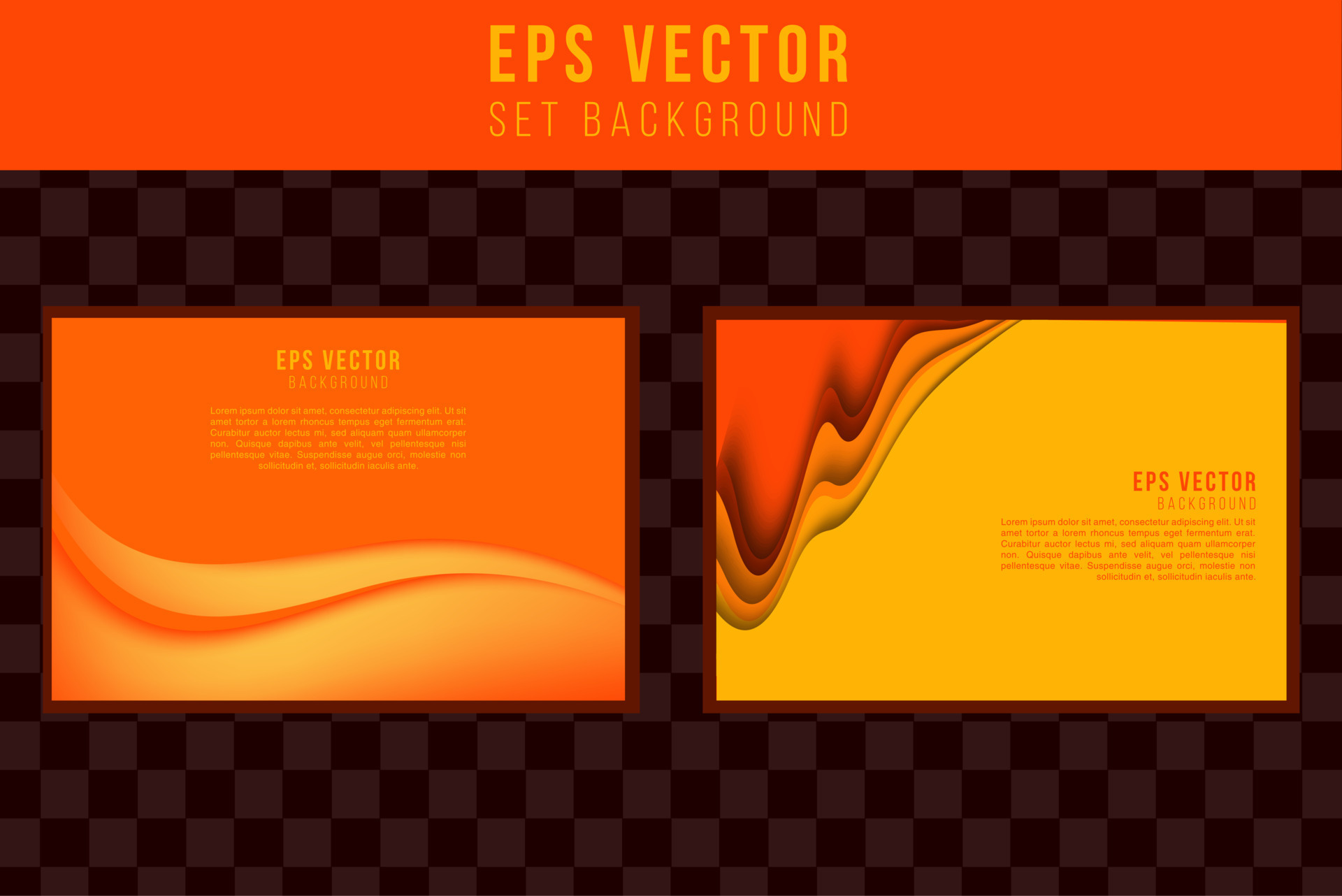 Abstract Modern Orange Gradient Overlap Background With Copy Space For