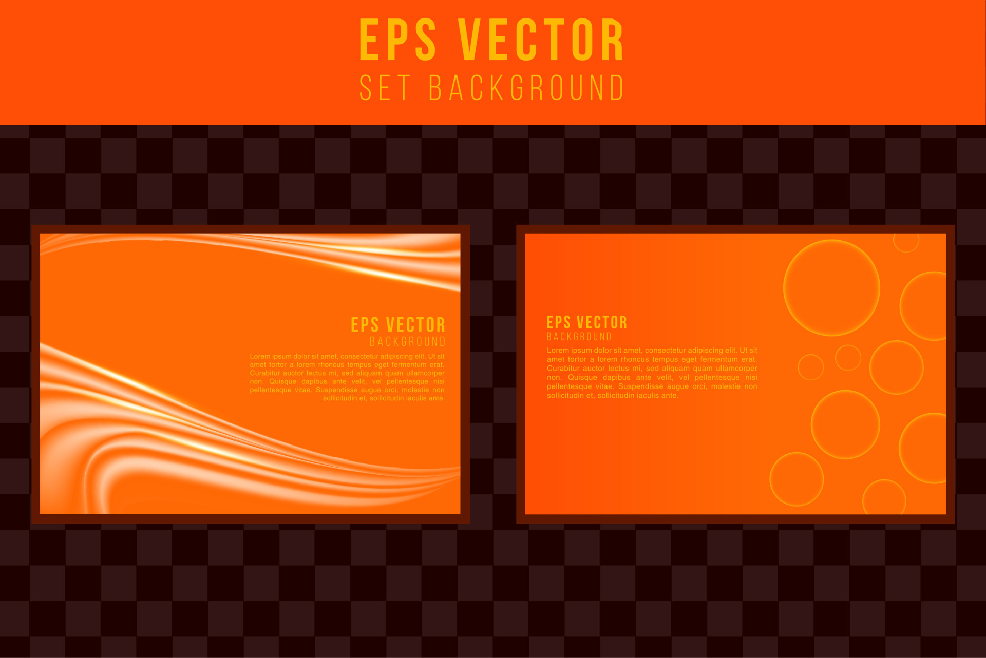 Abstract Modern Orange Gradient Overlap Background With Copy Space For