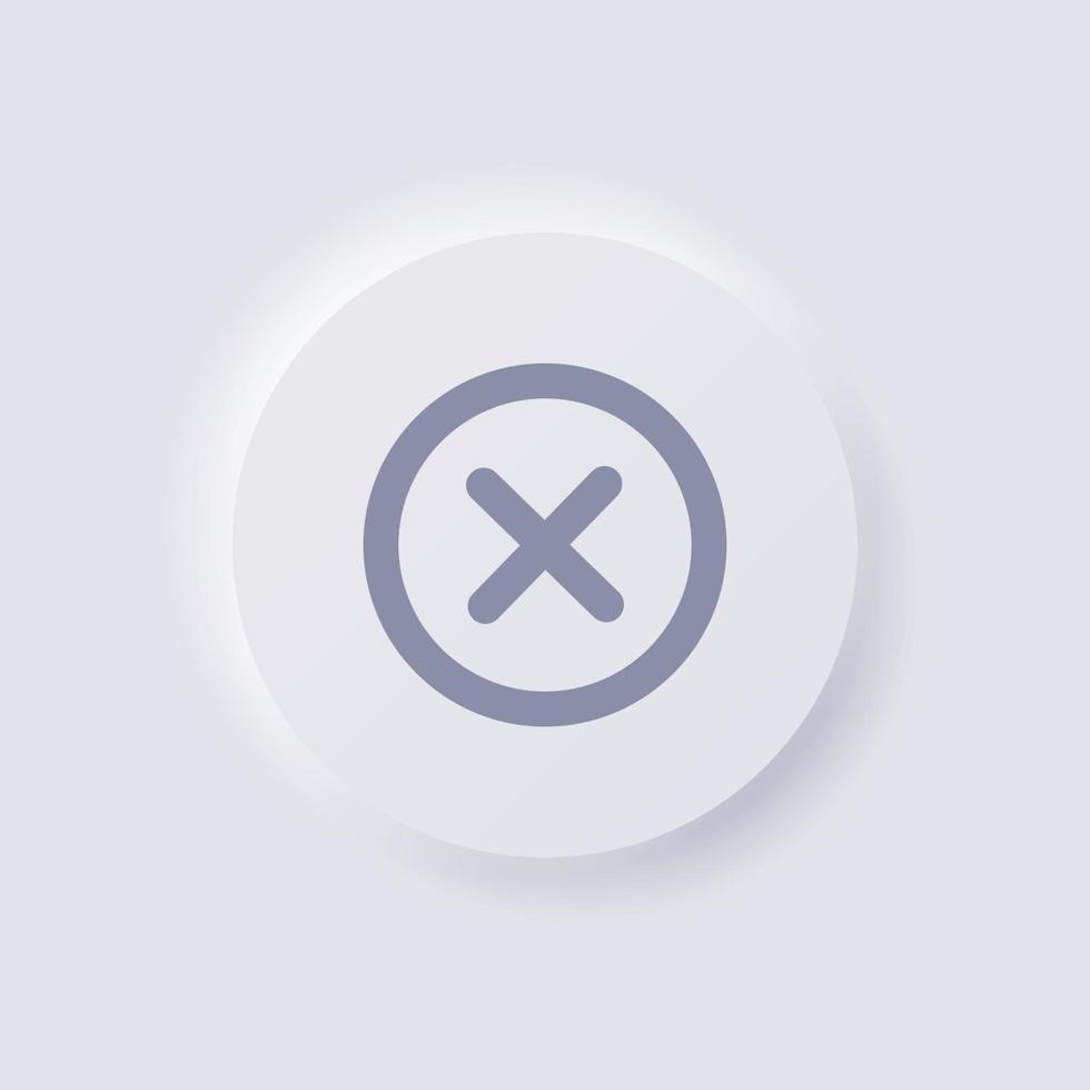 Cross Icon White Neumorphism Soft Ui Design For Web Design Application Ui And More Button