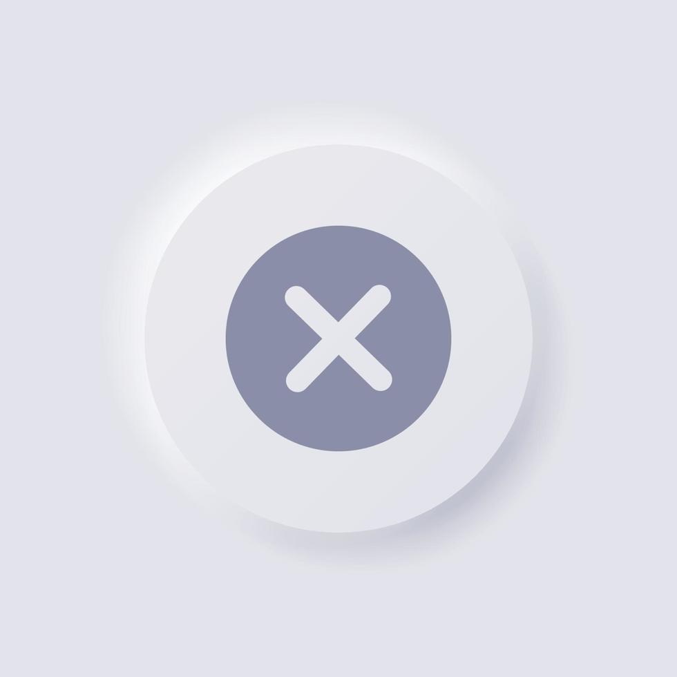 Cross Icon White Neumorphism Soft Ui Design For Web Design Application Ui And More Button