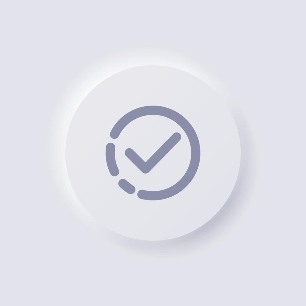 Check mark icon, Tick icon, White Neumorphism soft UI Design for Web design, Application UI and ...