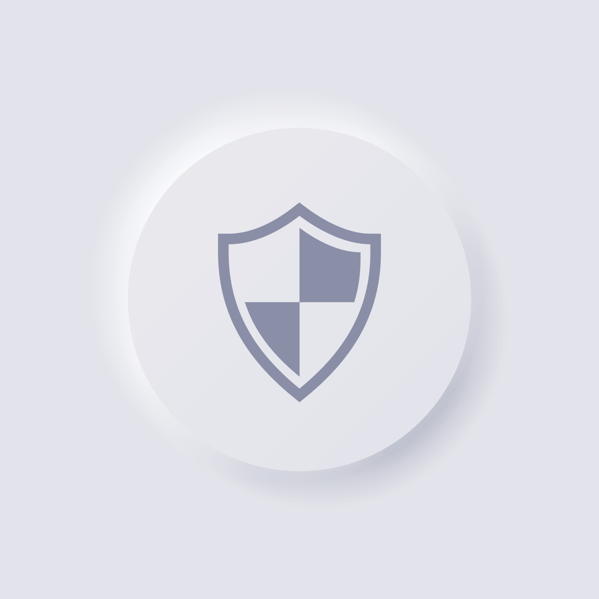 Shield icon, White Neumorphism soft UI Design for Web design, Application UI and more, Button ...