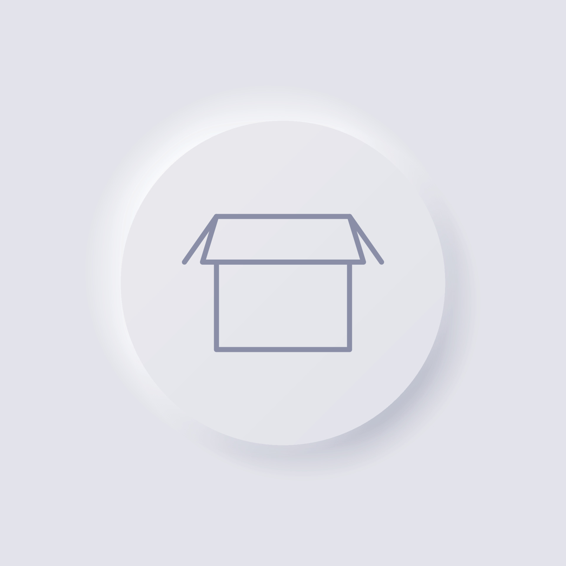 Box icon, White Neumorphism soft UI Design for Web design, Application UI and more, Button ...