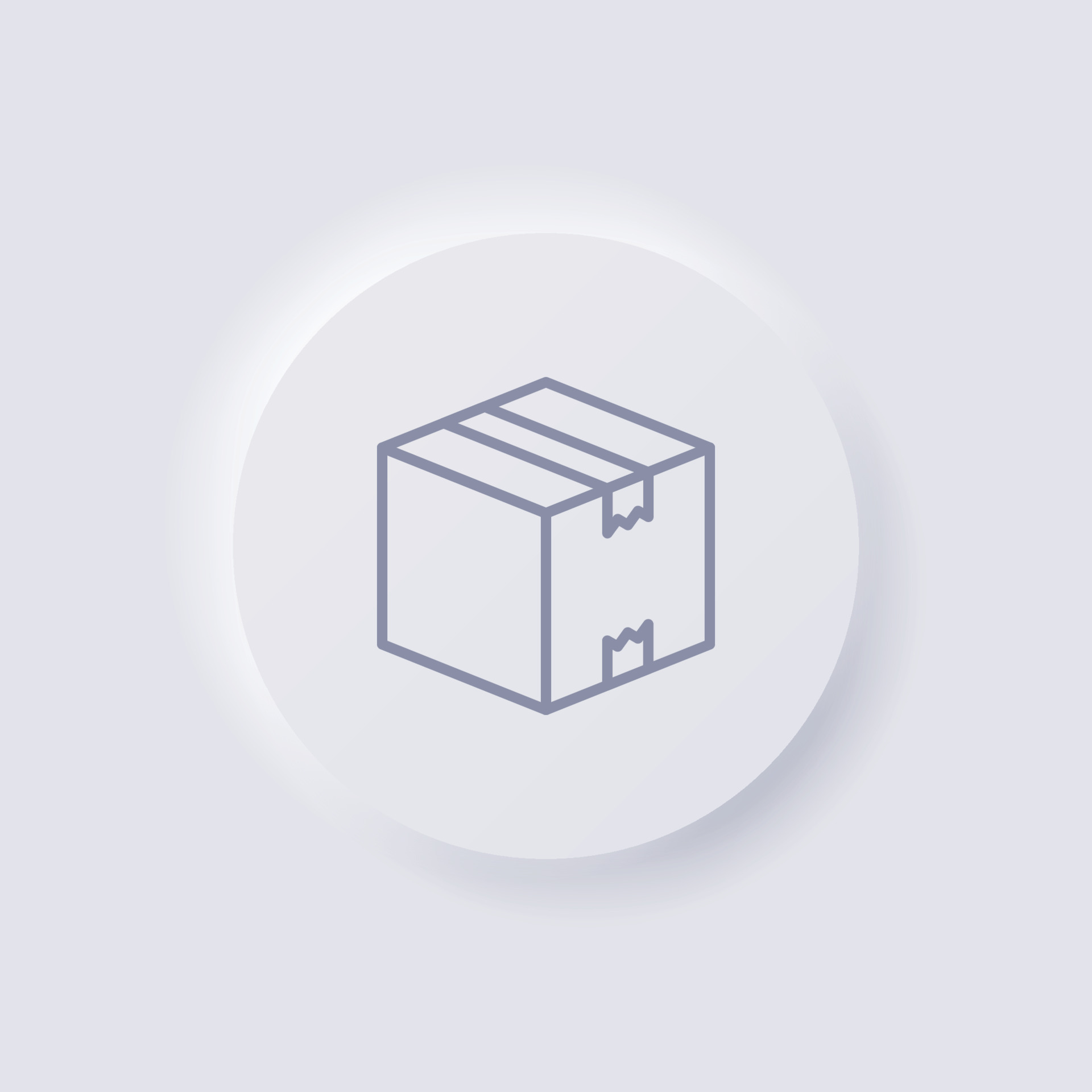 Box icon, White Neumorphism soft UI Design for Web design, Application UI and more, Button ...