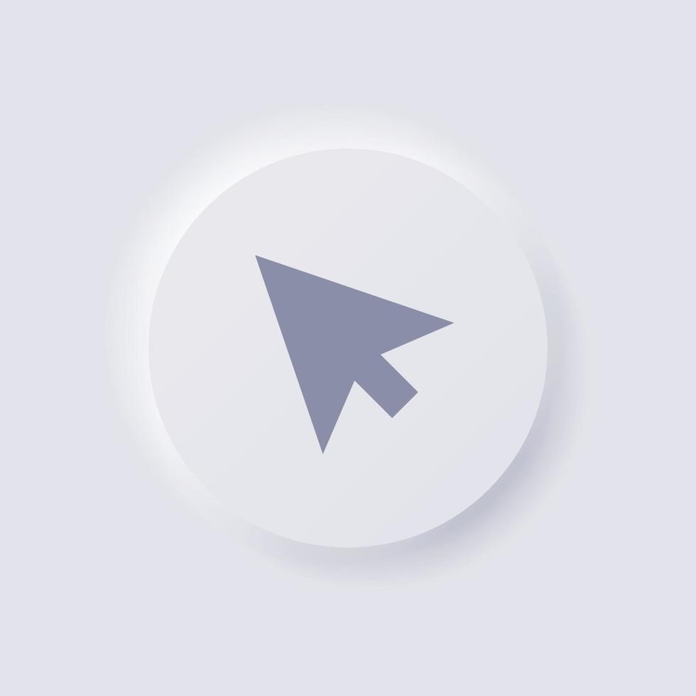 Cursor Icon White Neumorphism Soft Ui Design For Web Design Application Ui And More Button