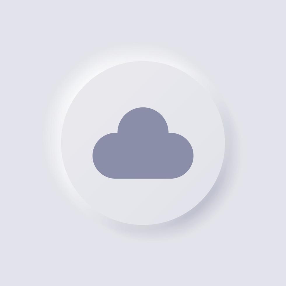 Cloud Icon, White Neumorphism soft UI Design for Web design, Application UI and more, Button ...