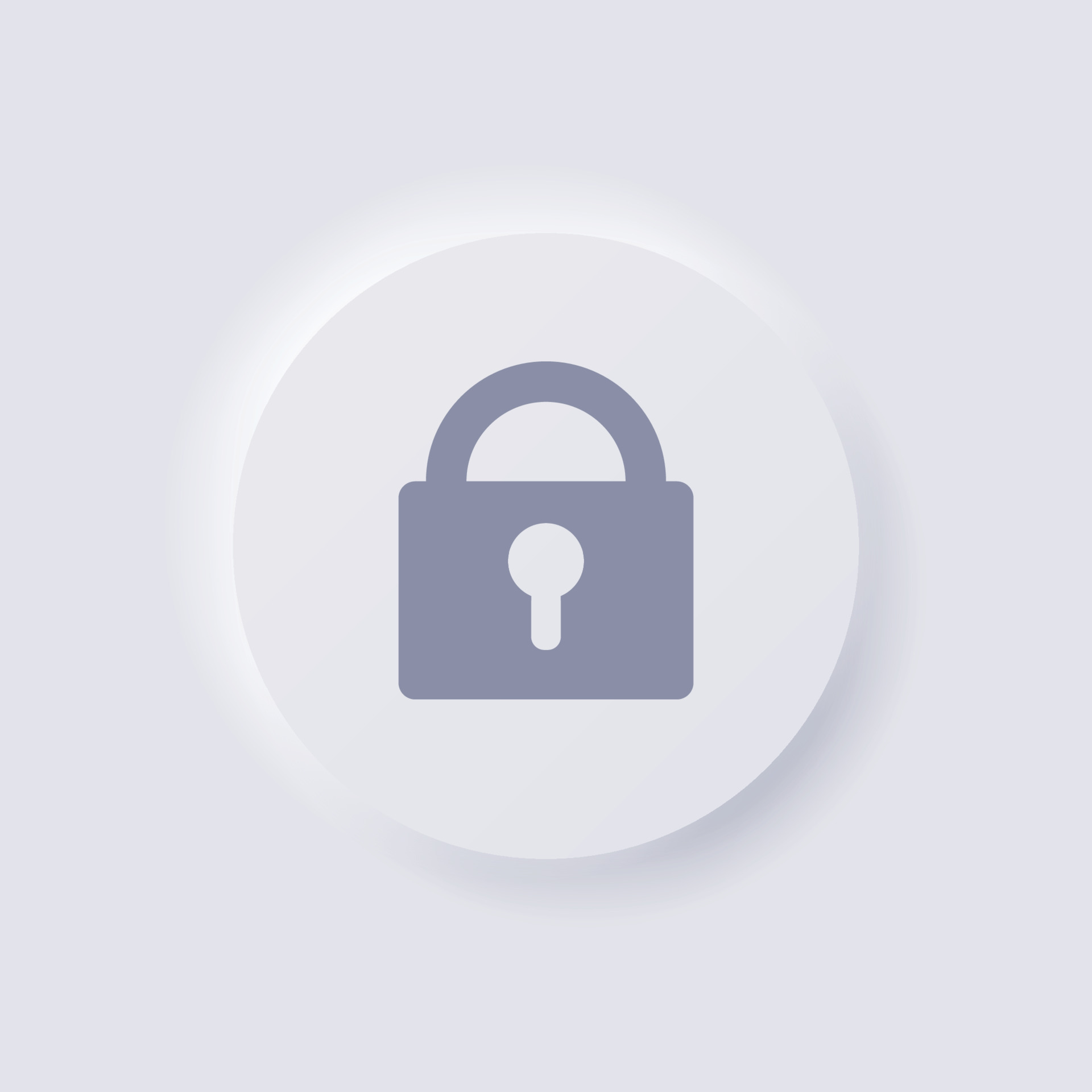 Padlock Icon White Neumorphism Soft Ui Design For Web Design Application Ui And More Button