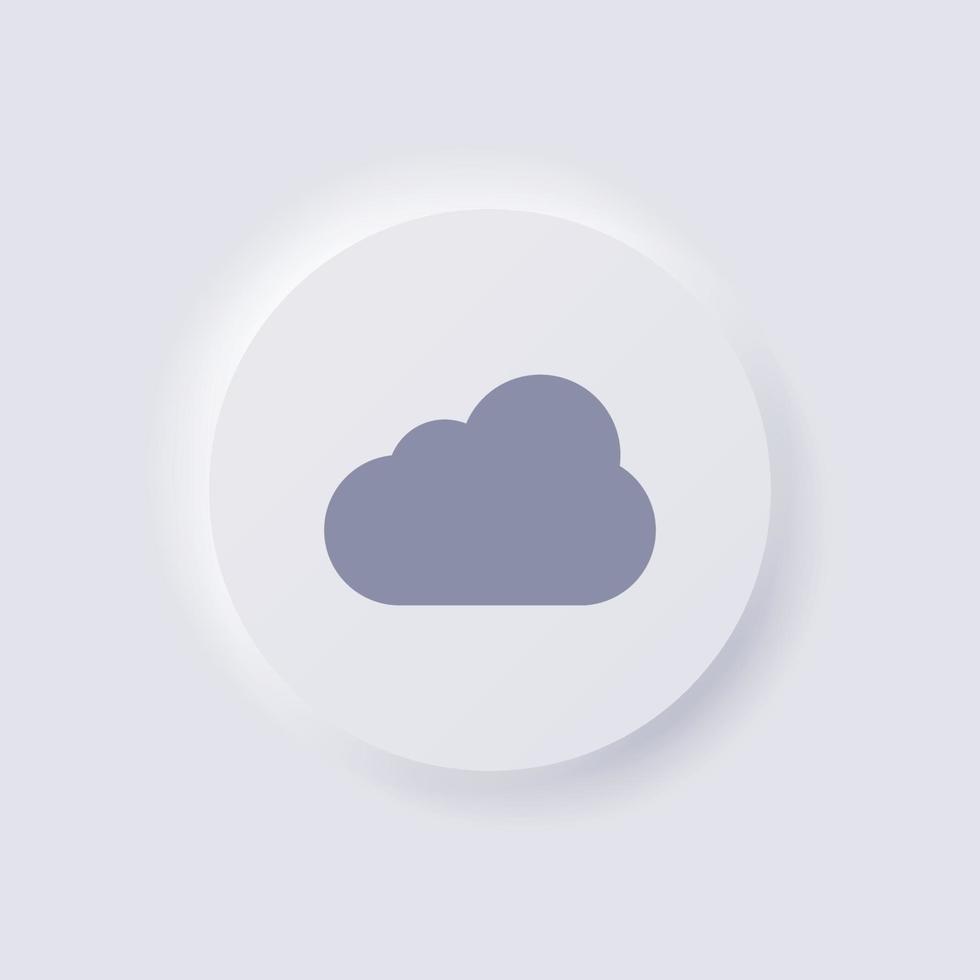 Cloud Icon White Neumorphism Soft Ui Design For Web Design Application Ui And More Button