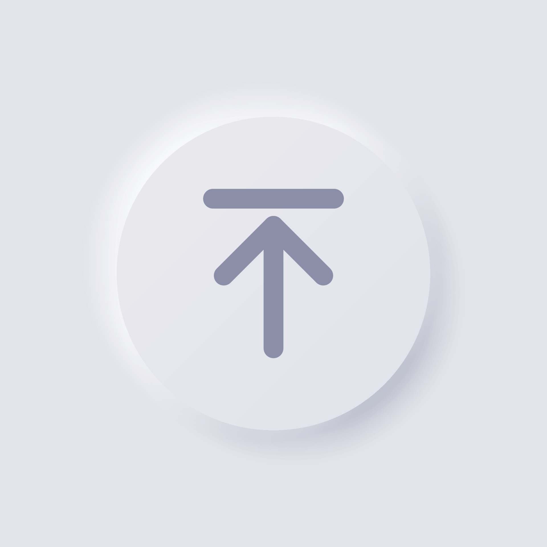 Upload button icon, White Neumorphism soft UI Design for Web design ...