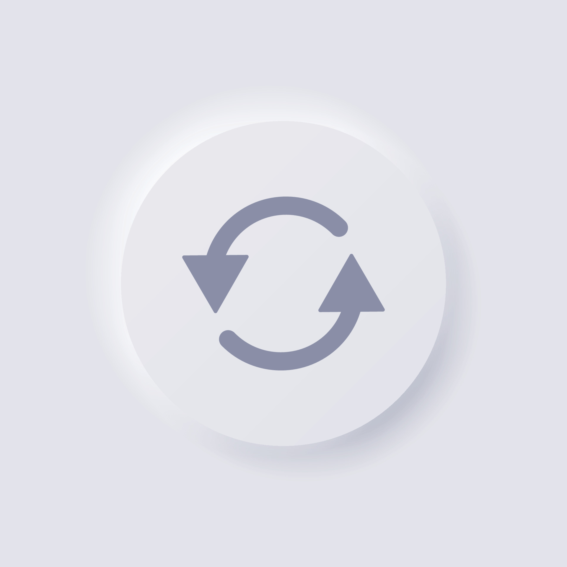 Circular Rotation Arrow Icon White Neumorphism Soft Ui Design For Web Design Application Ui