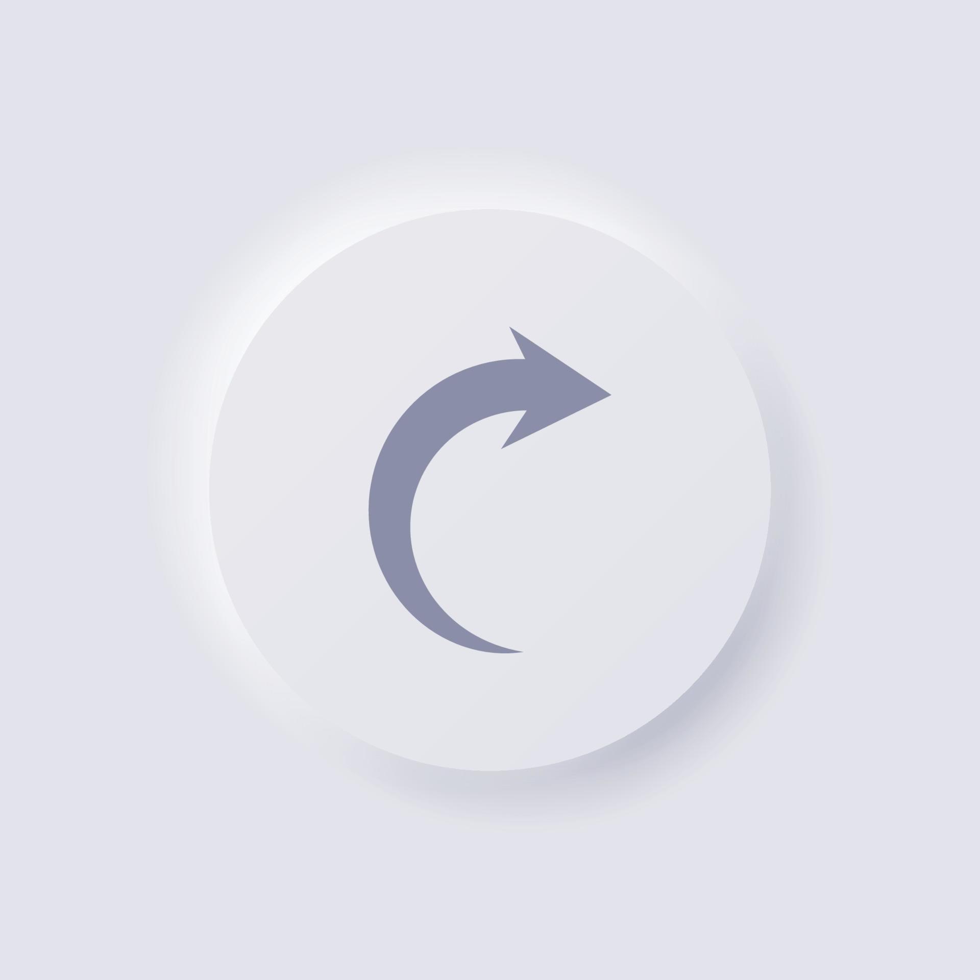Arrow Icon White Neumorphism Soft Ui Design For Web Design Application Ui And More Button