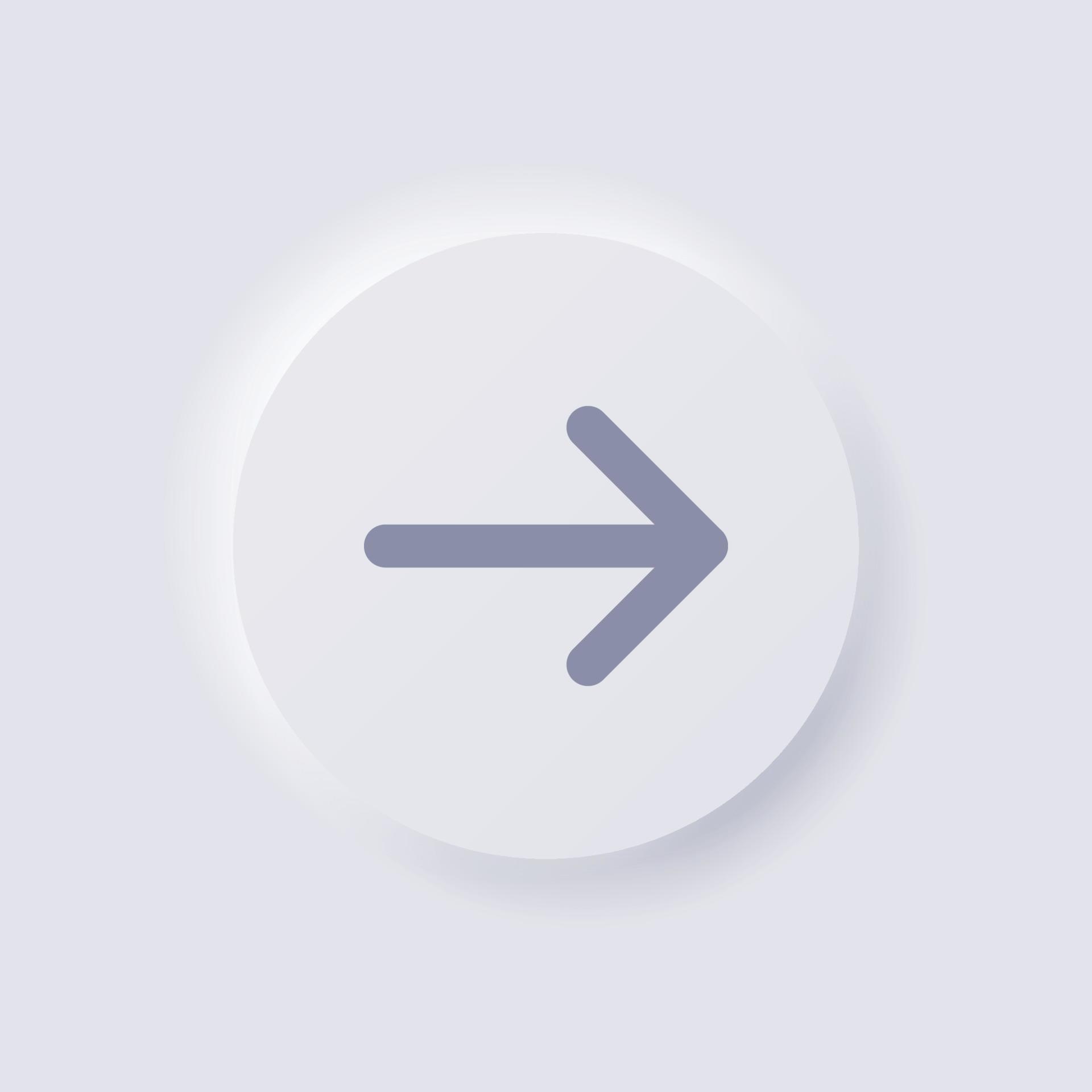 Arrow Icon White Neumorphism Soft Ui Design For Web Design Application Ui And More Button