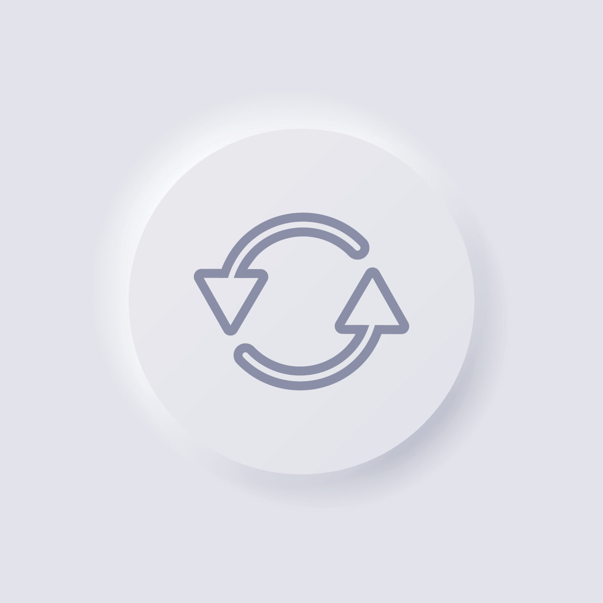 Circular Rotation Arrow Icon White Neumorphism Soft Ui Design For Web Design Application Ui