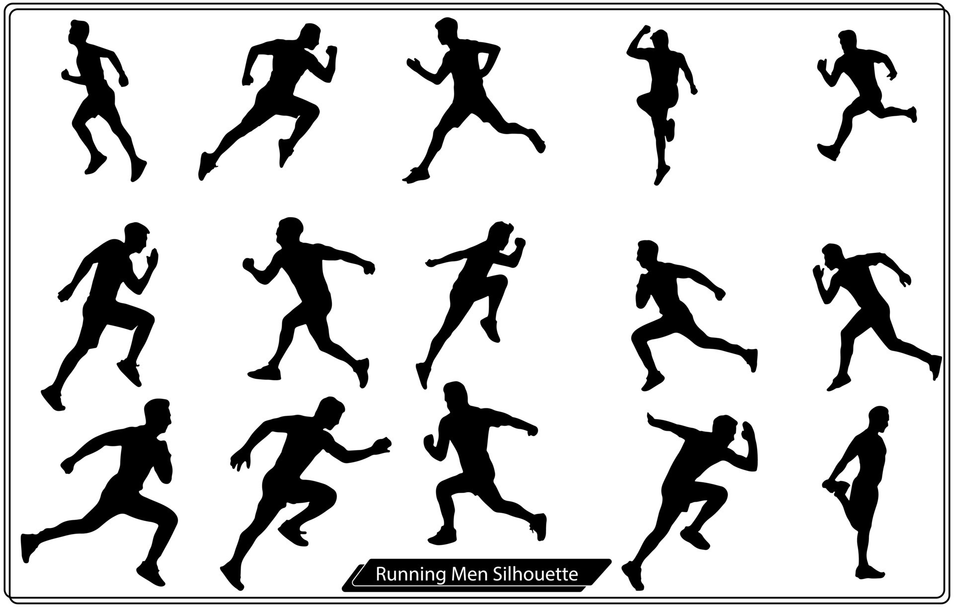 Set running silhouettes. Vector illustration. free 17114289 Vector Art ... Set running silhouettes. Vector illustration. free 17114289 Vector Art ...