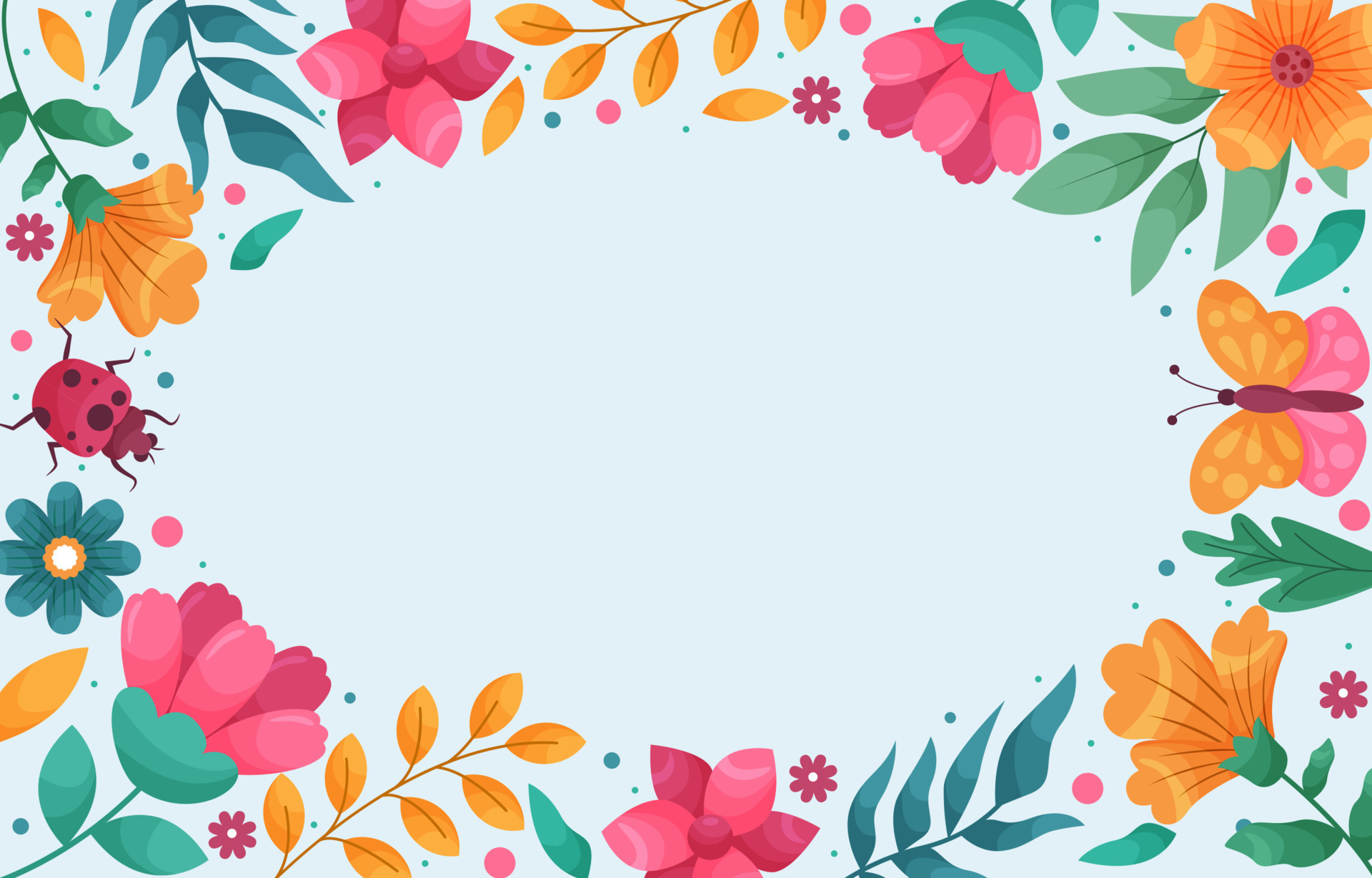 Spring Border Background 17115978 Vector Art at Vecteezy