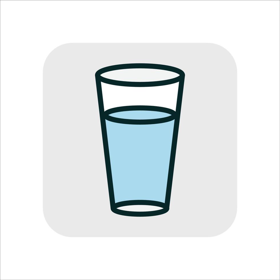 icon of water in a glass 17119005 Vector Art at Vecteezy