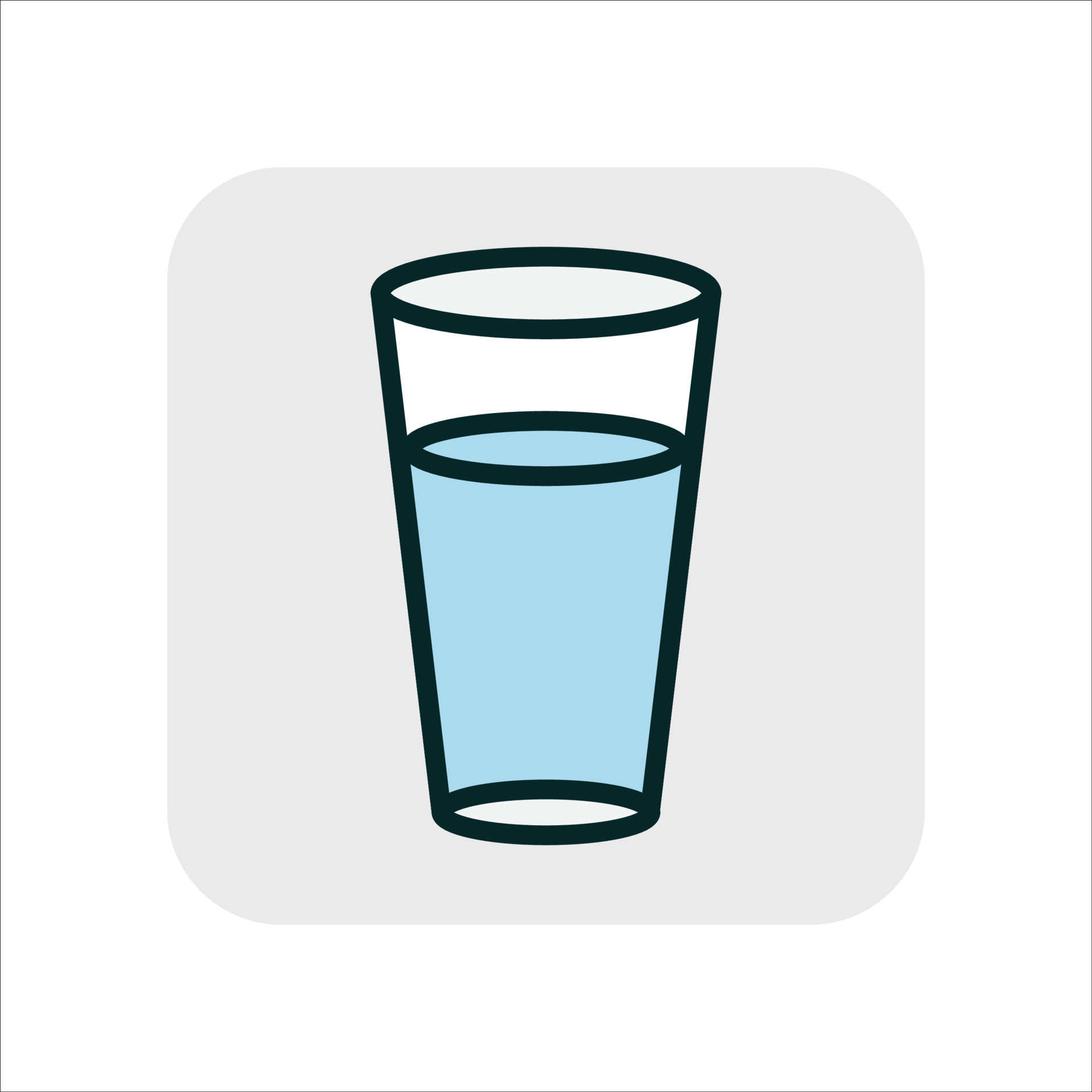 icon of water in a glass 17119005 Vector Art at Vecteezy