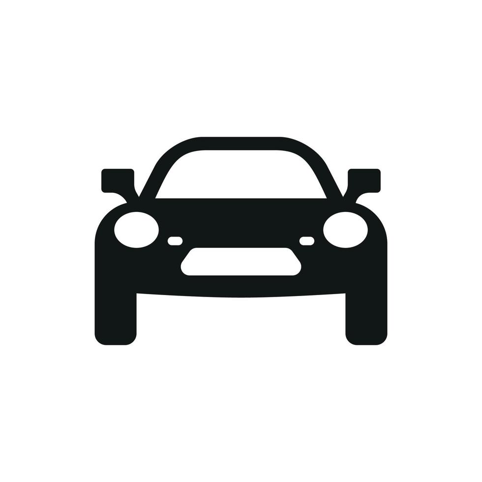 Car Vector Icon Isolated Simple View Front Logo Illustration Sign Symbol Auto Style Car Logo