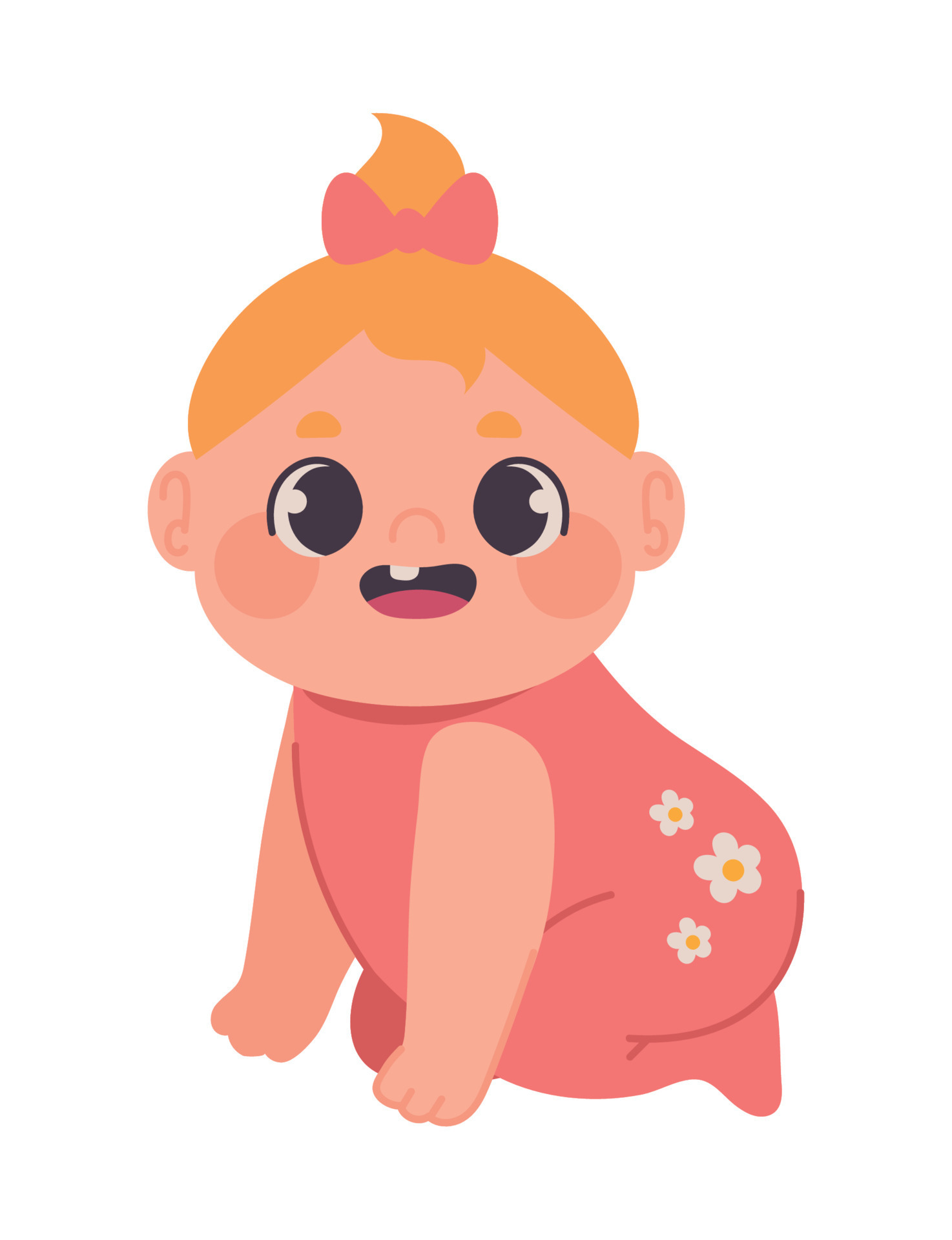 baby girl crawling 17121965 Vector Art at Vecteezy