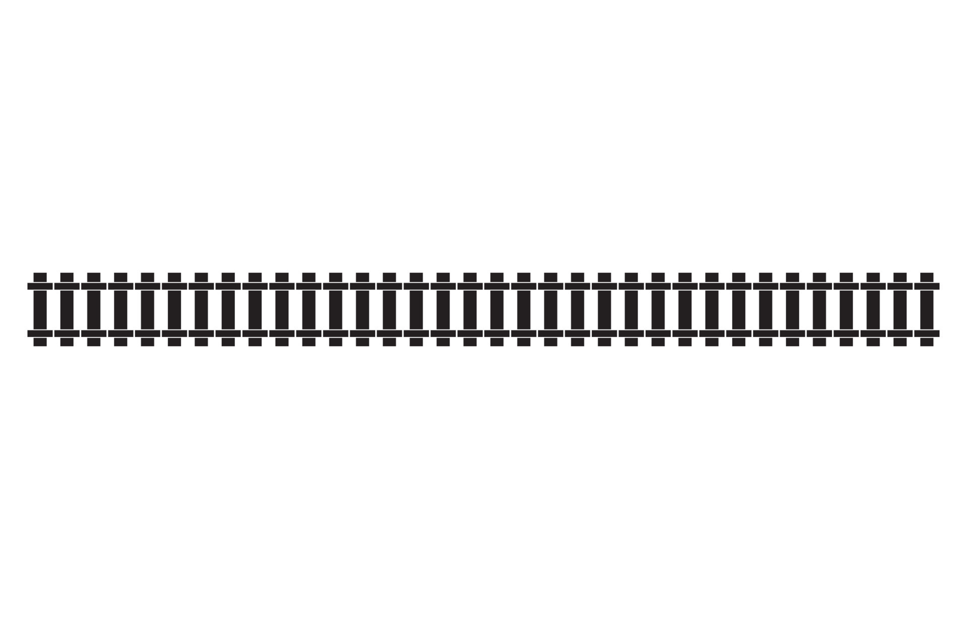 Horizontal Straight Traintrack Railroad Railway Contour Tramway Metro Subway Path