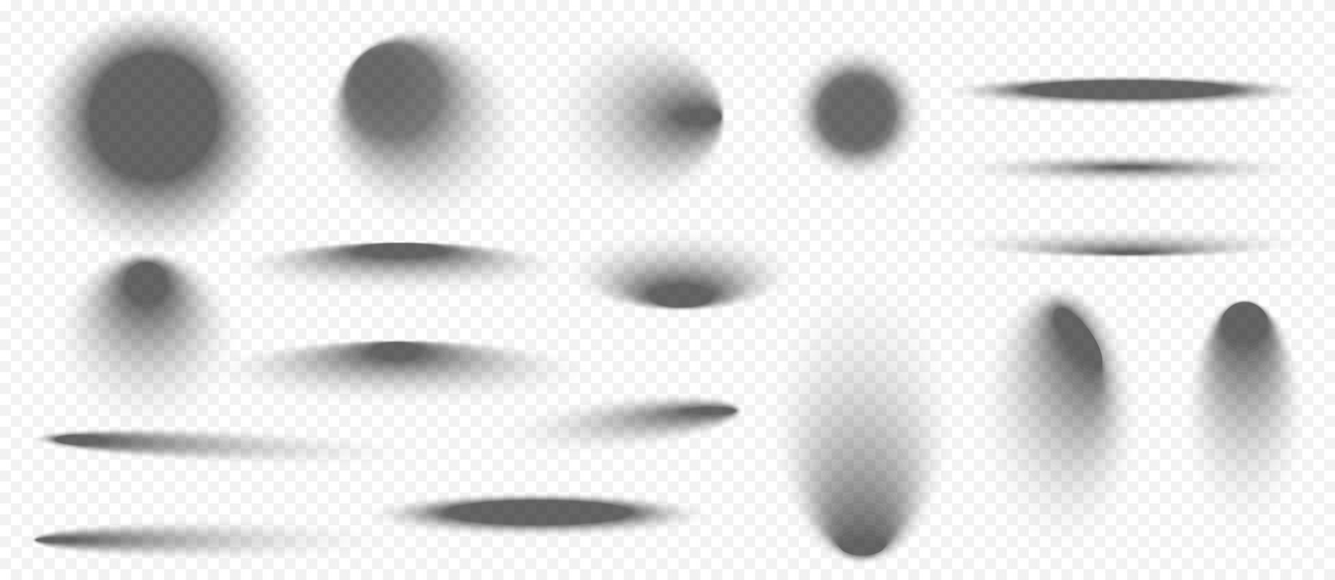 Circle and oval drop shadows set 17125508 Vector Art at Vecteezy