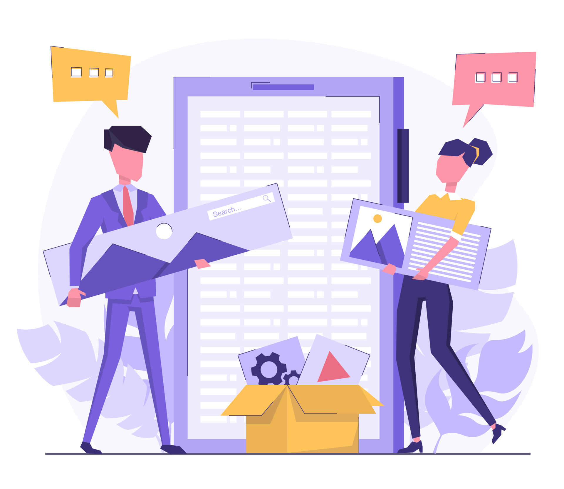 App Development A Programmer Developer Creates An Application On The Phone A Man And A Woman