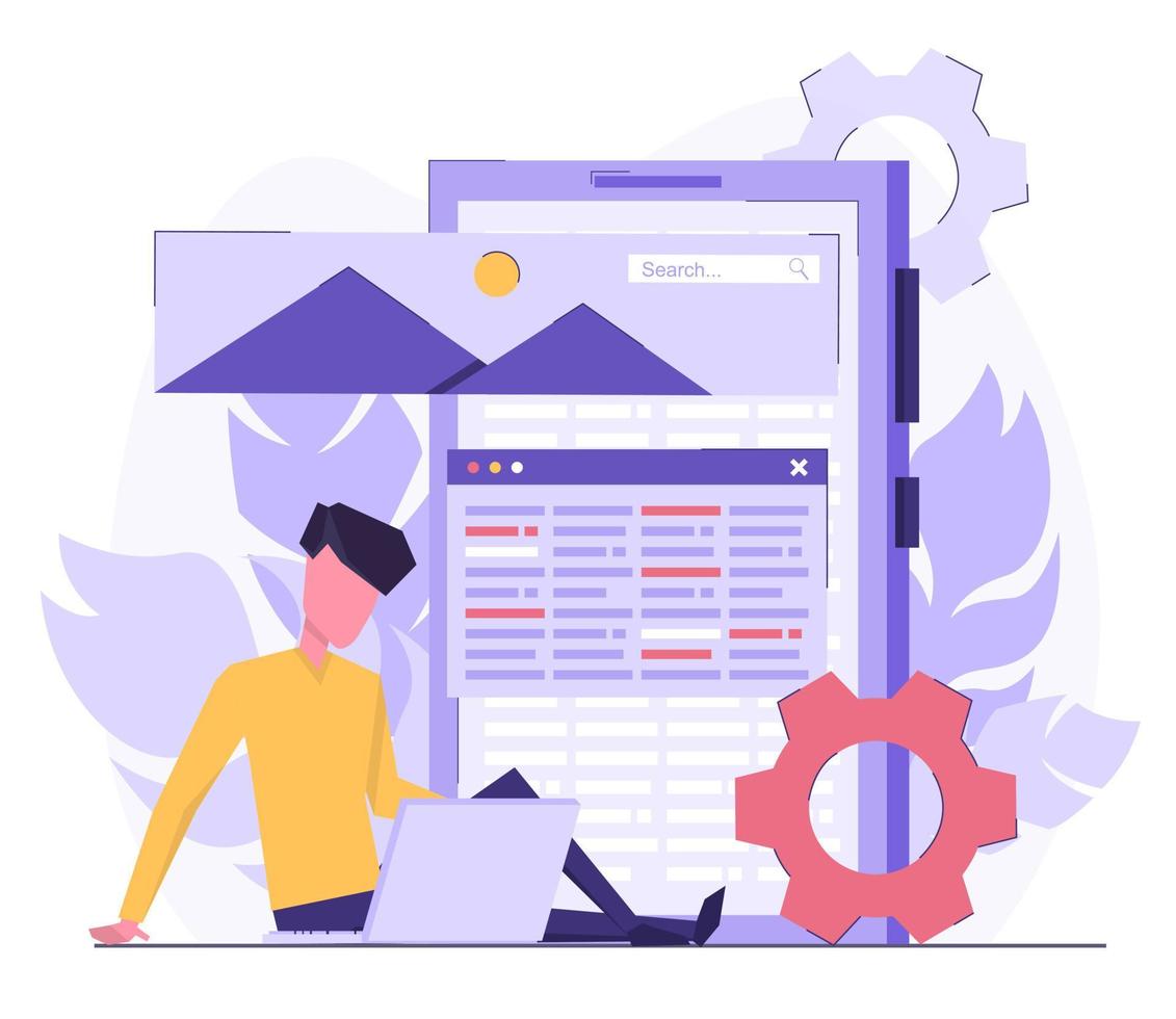 App Development App Development A Programmer Developer Creates An Application On The Phone