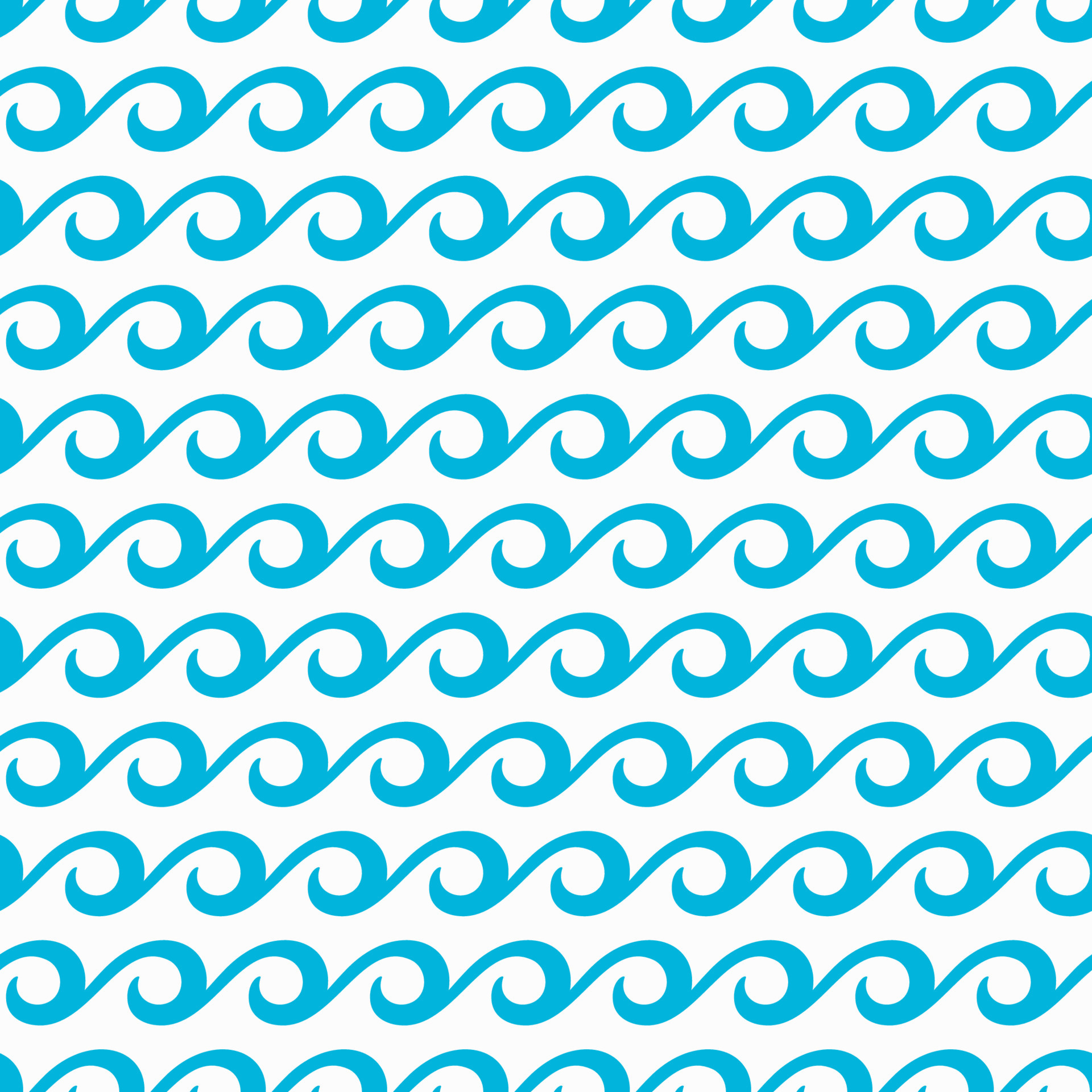 Sea or ocean blue waves seamless pattern. ornament 17127646 Vector Art ...