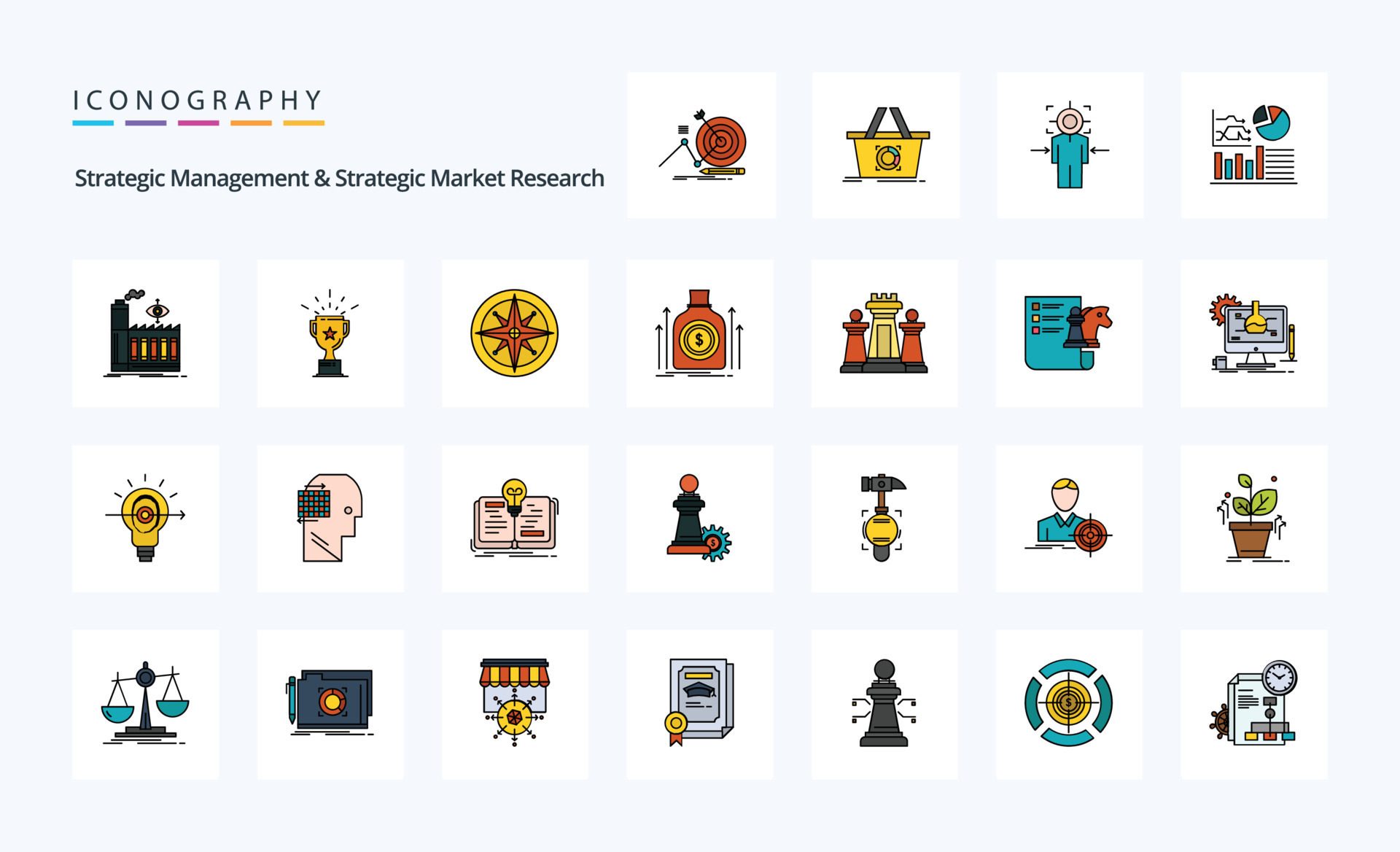 25 Strategic Management And Strategic Market Research Line Filled Style 25-strategic-management-and-strategic-market-research-line-filled-style