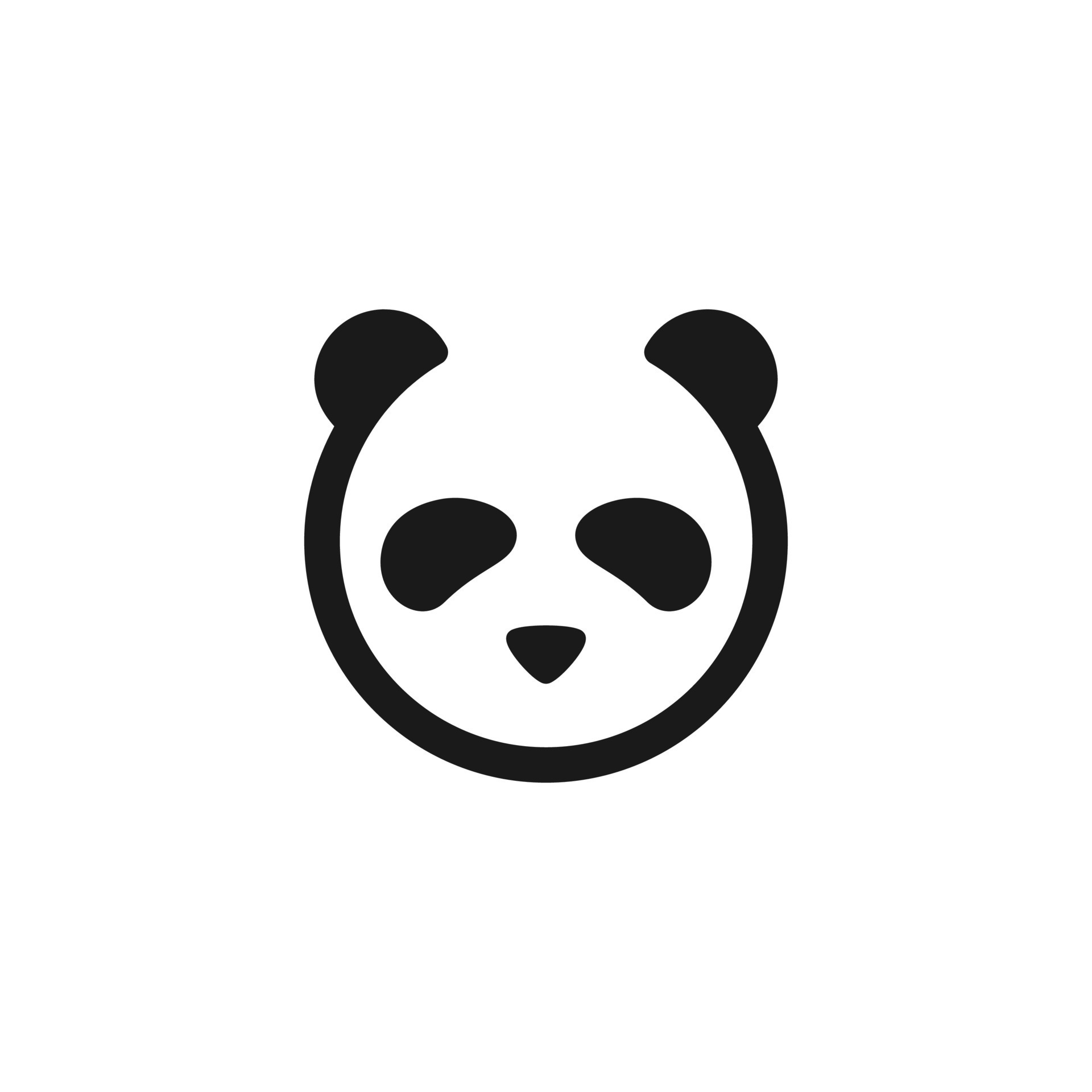simple flat panda head logo 17133617 Vector Art at Vecteezy
