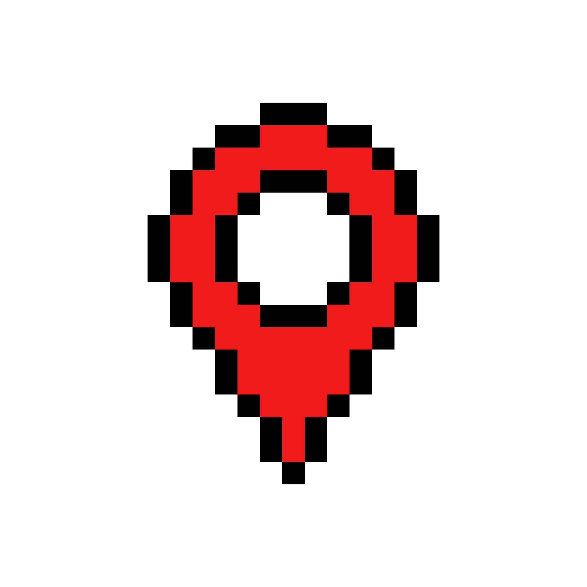 Red map pointer pixel art 17133654 Vector Art at Vecteezy