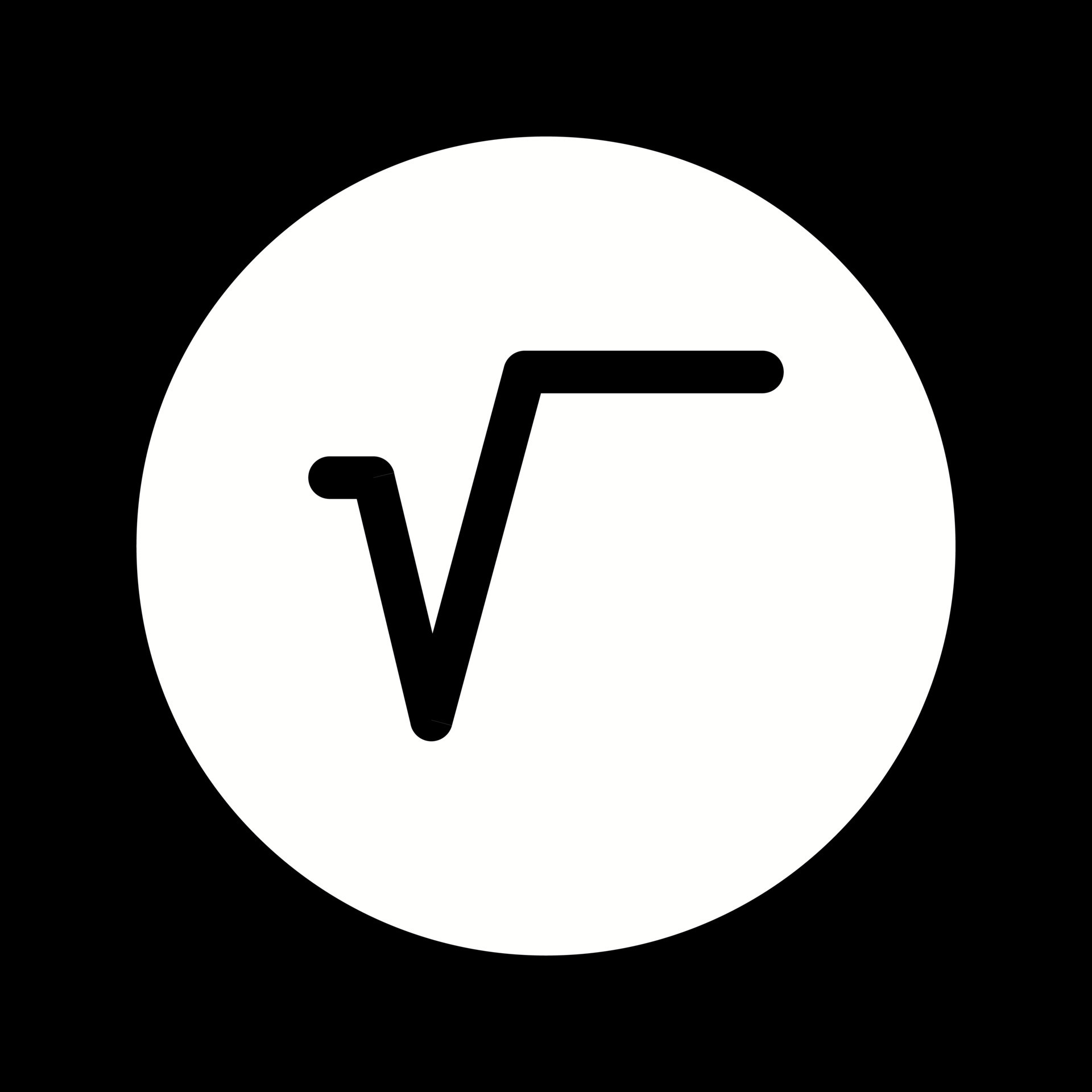 Beautiful Square Root Symbol Glyph Vector Icon 17143537 Vector Art At