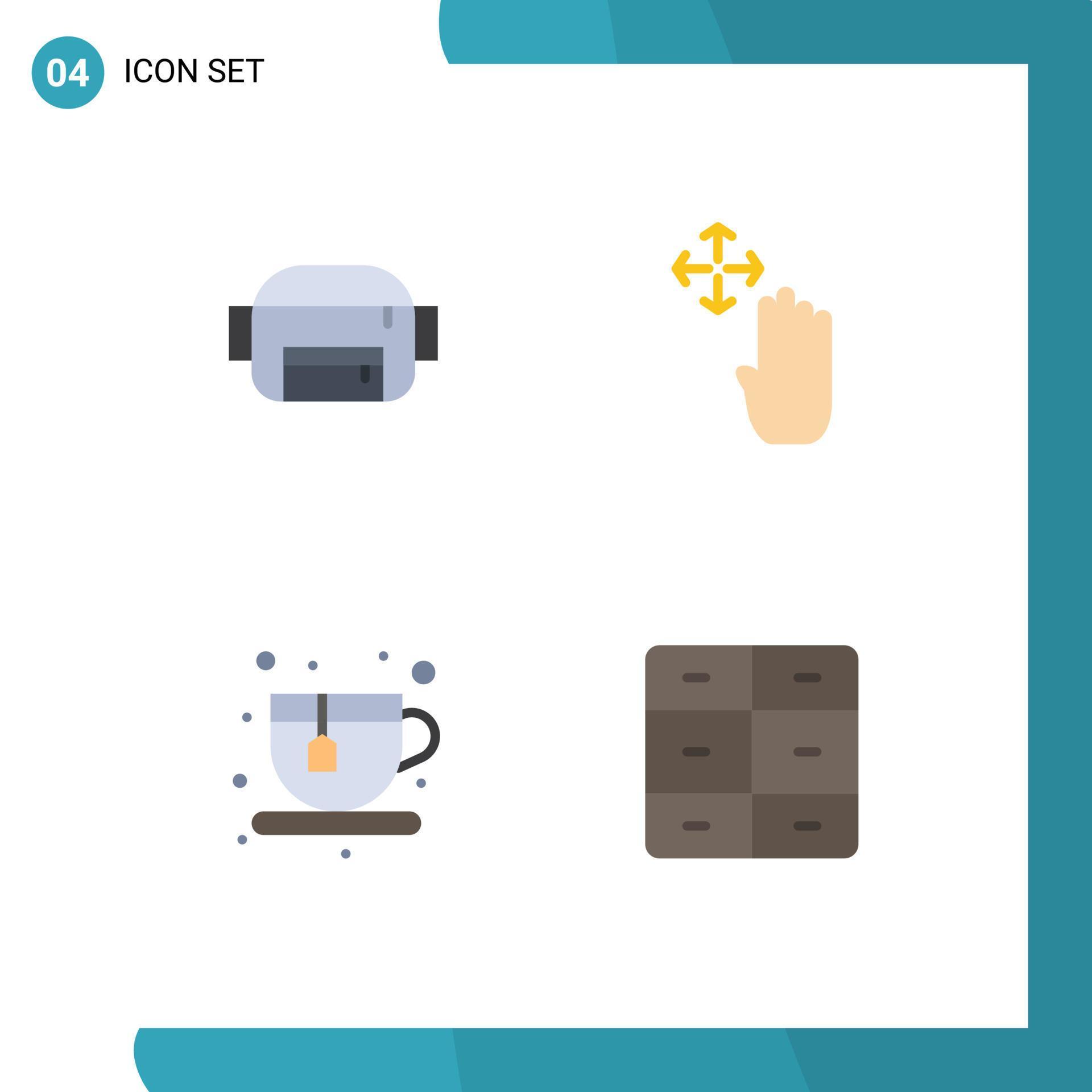 User Interface Pack of 4 Basic Flat Icons of bag closet hand cursor ... User Interface Pack of 4 Basic Flat Icons of bag closet hand cursor ...