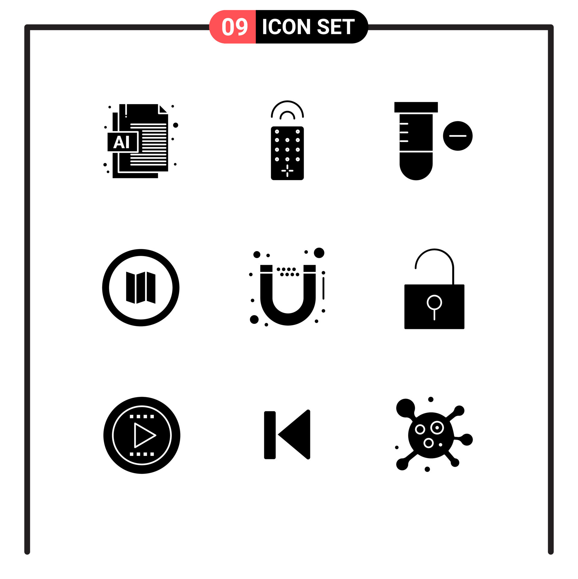 Stock Vector Icon Pack Of 9 Line Signs And Symbols For User Interface