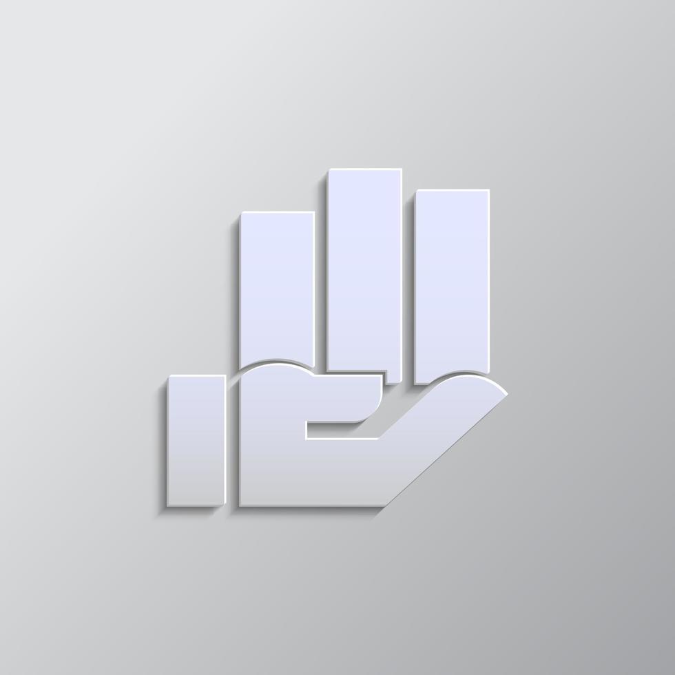 Database Server Data Paper Style Icon Grey Color Vector Background Paper Style Vector Icon