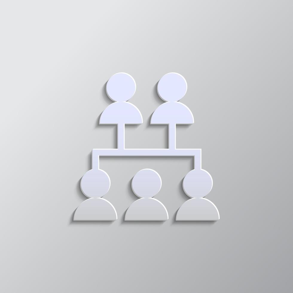 Database Server Network Paper Style Icon Grey Color Vector Background Paper Style Vector