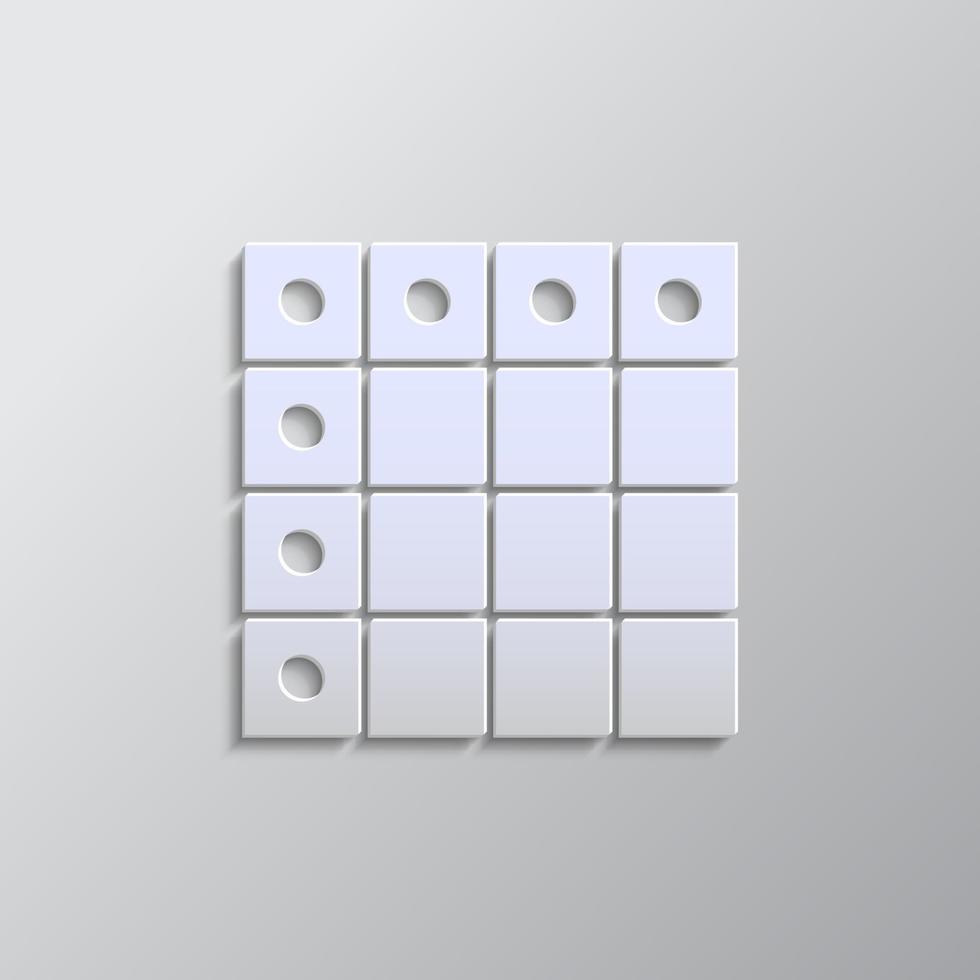 Database Server Excel Paper Style Icon Grey Color Vector Background Paper Style Vector Icon