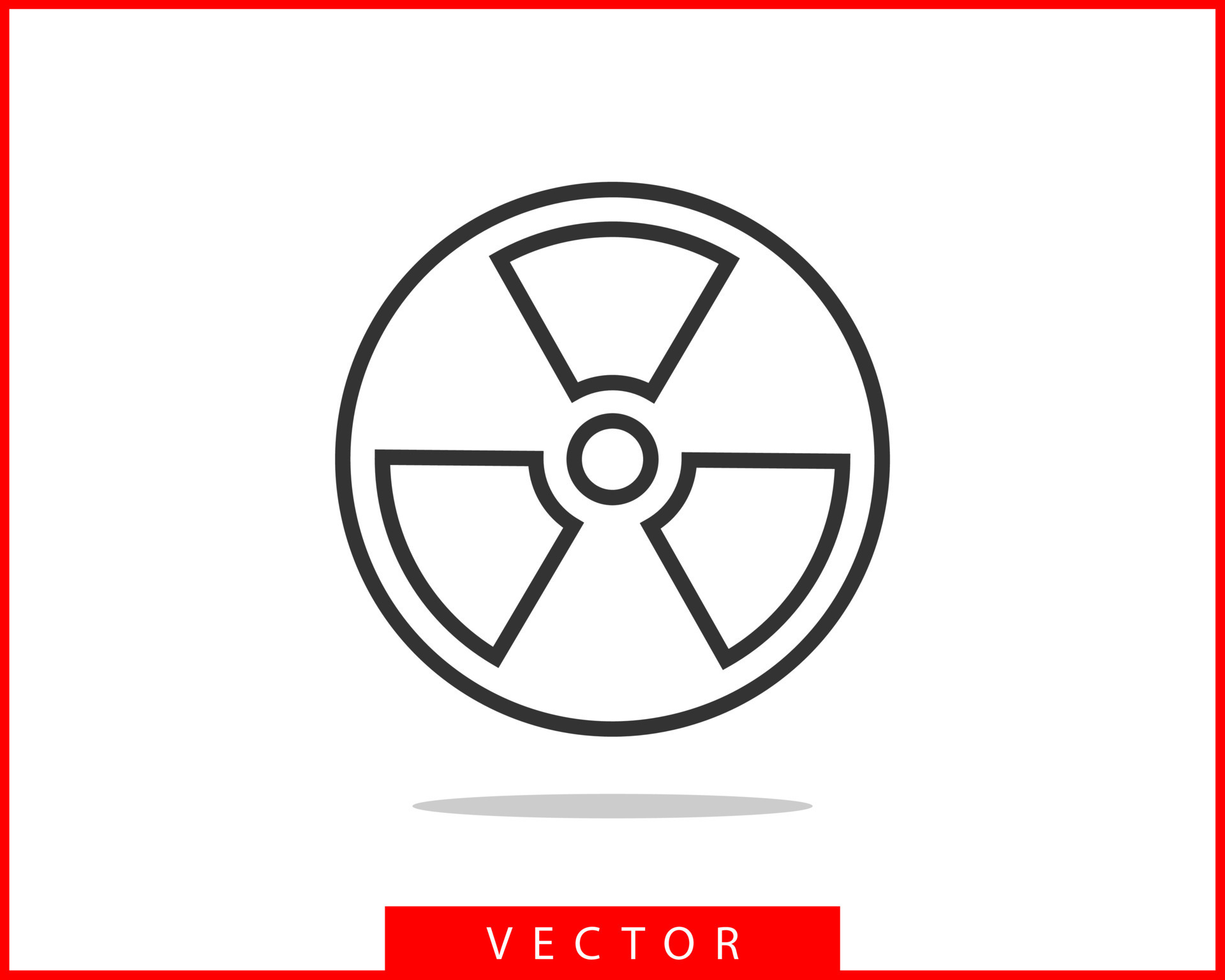 Radiation Icon Vector Warning Radioactive Sign Danger Symbol 17170160