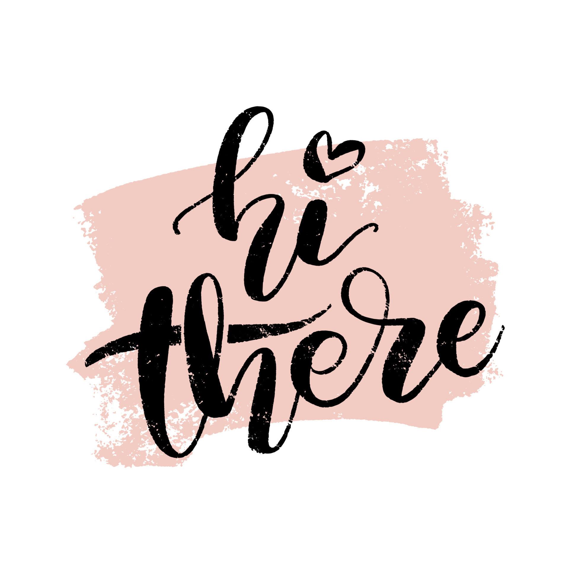 palabras hola por saludos. tipografía de script color negro sobre fondo de trazo de pincel ...