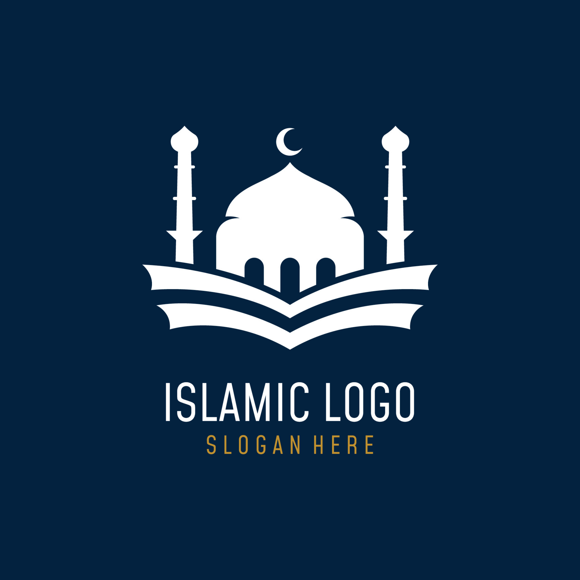 Unique,modern and creative luxury mosque Logo Template with monogram ... Unique,modern and creative luxury mosque Logo Template with monogram ...