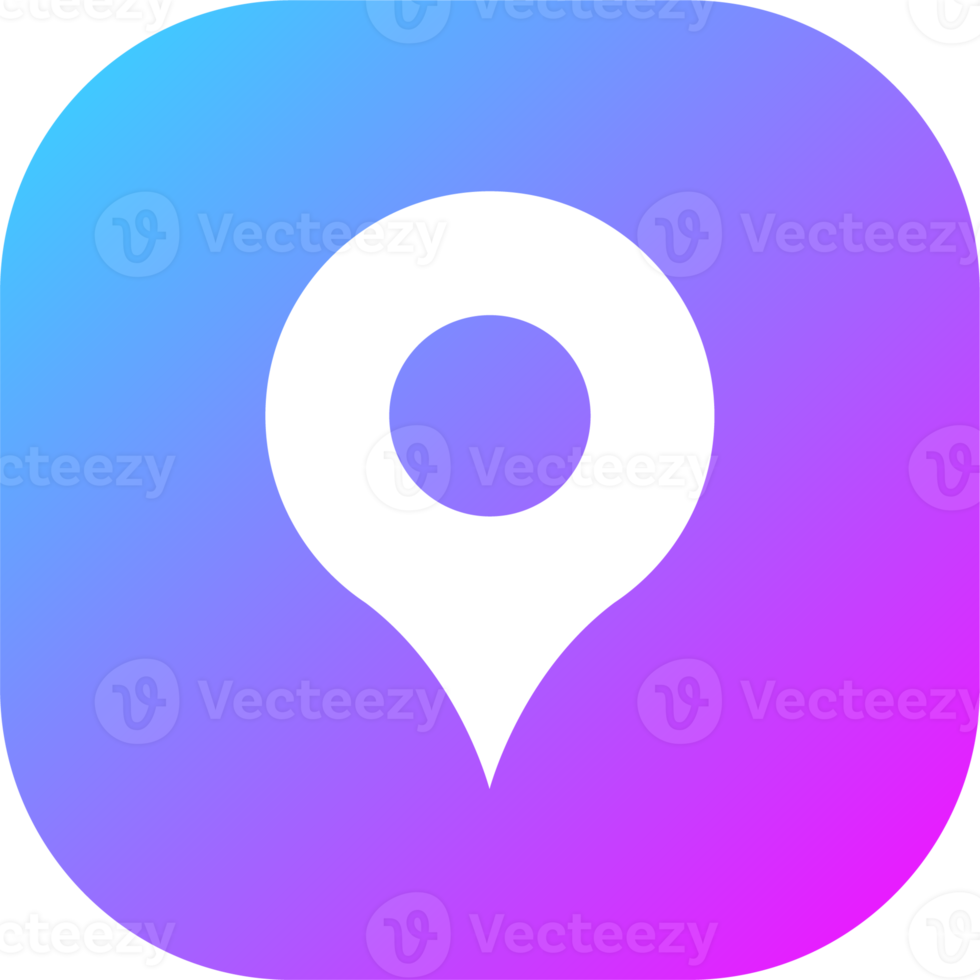 Map location pin icon in gradient colors. Address signs illustration ...