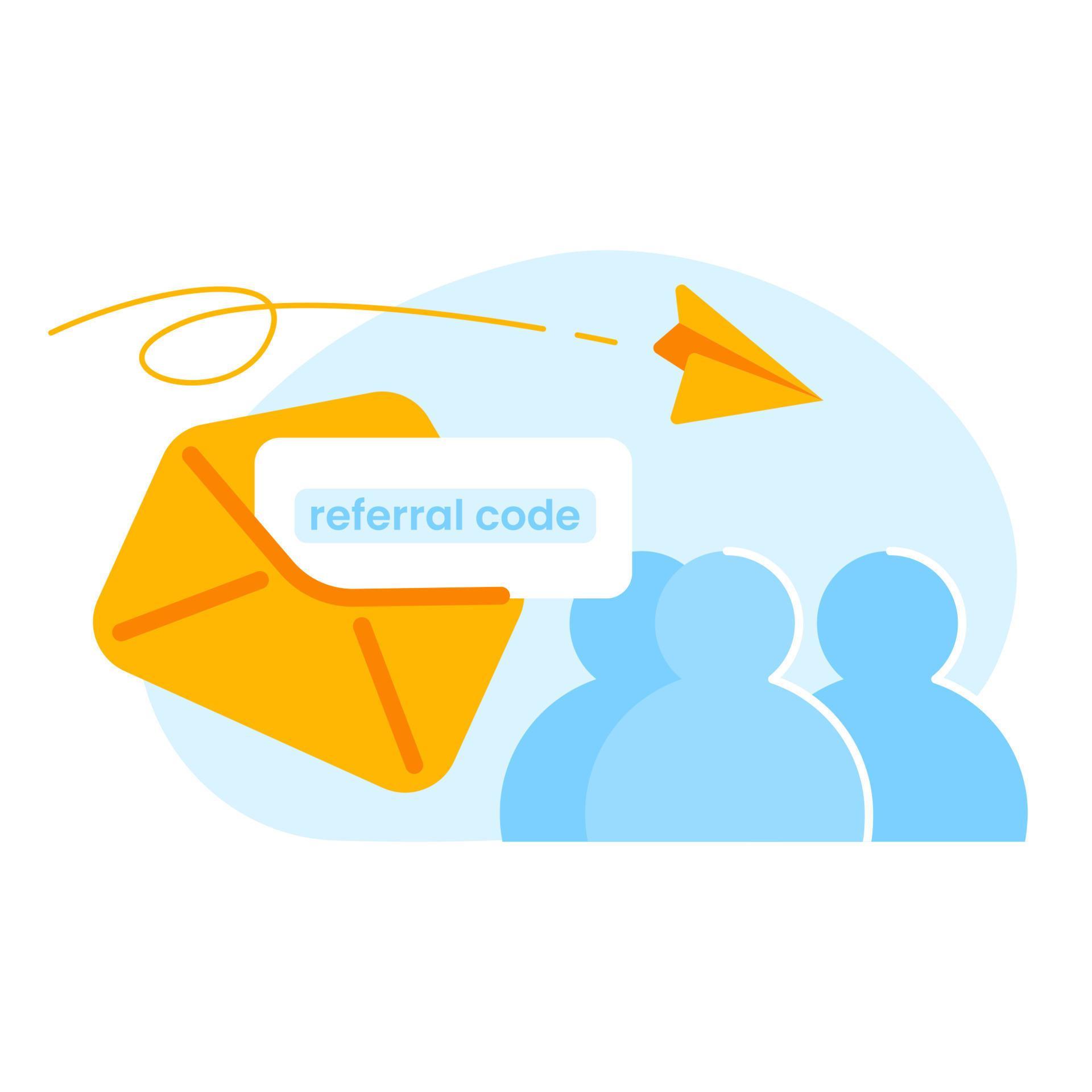 share, refer a friend, referral program concept illustration flat ...