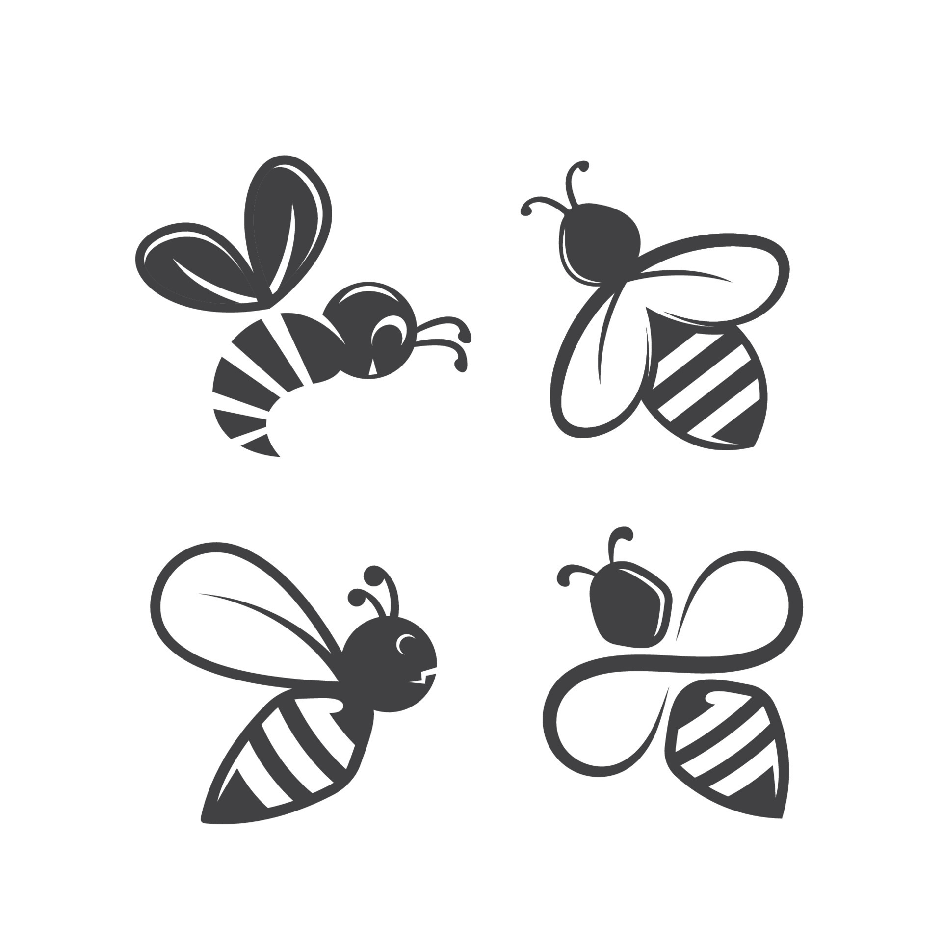 Bee vector icon illustration design 17176556 Vector Art at Vecteezy